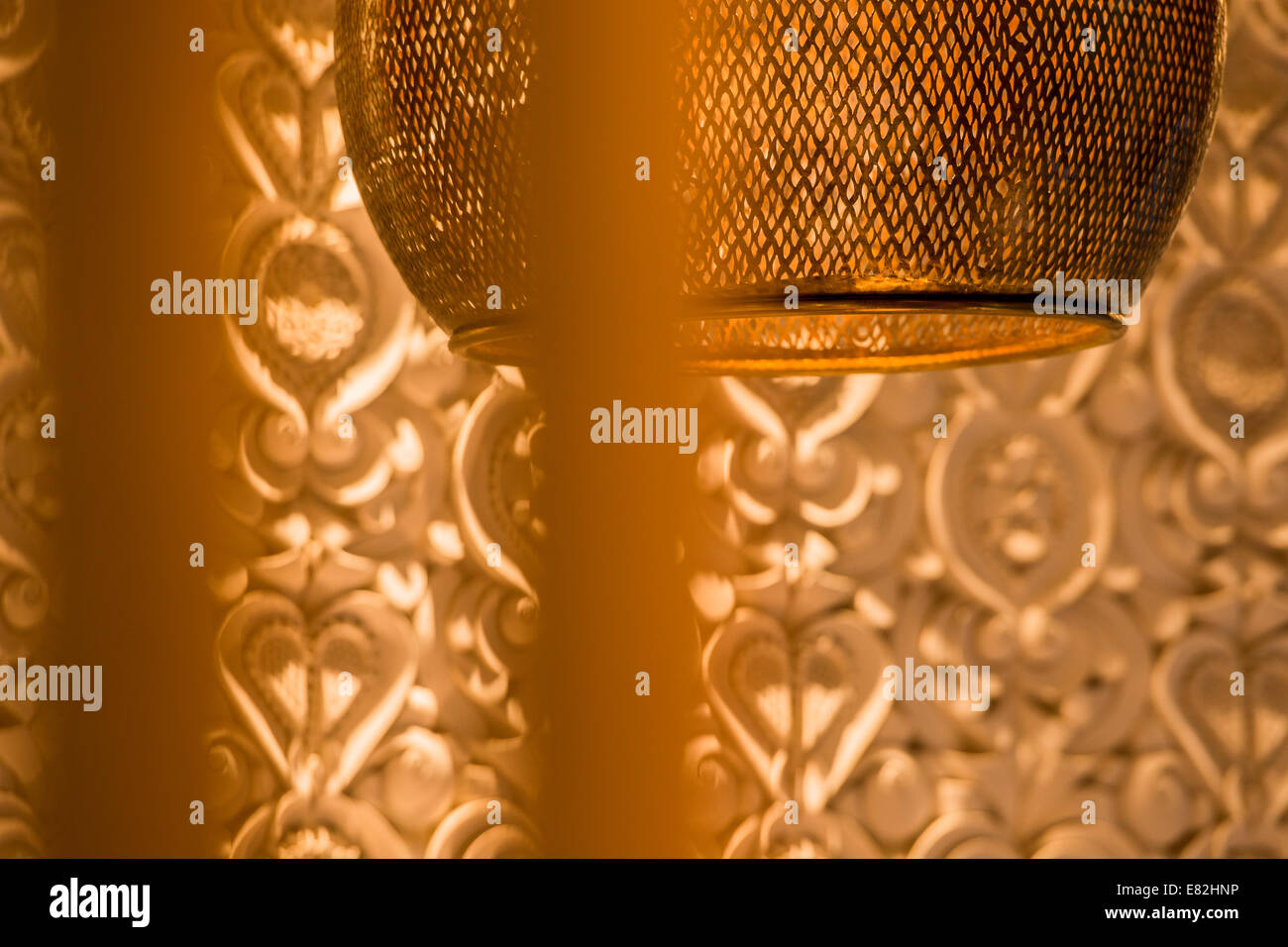 Morocco, Fes, design in a hotel, partial view Stock Photo - Alamy