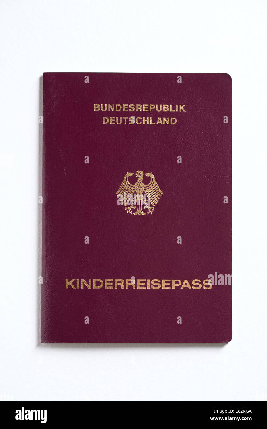 Close up of German child's passport Stock Photo - Alamy