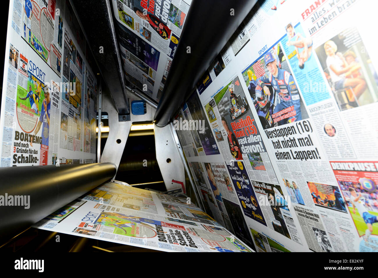 Germany, Printing of newspapers in a printing shop Stock Photo - Alamy