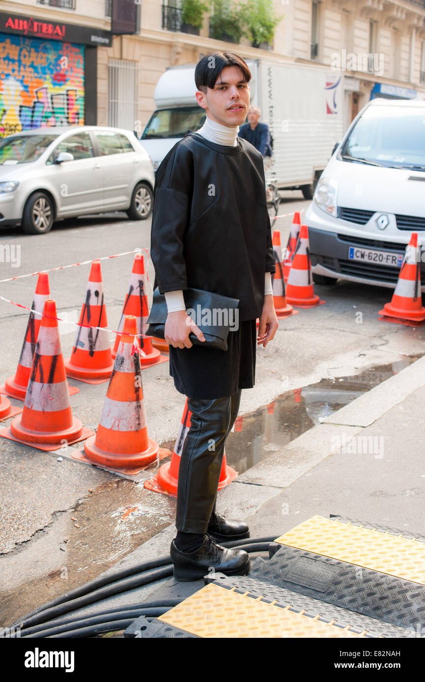 Eric arriving at the Cedric Charlier Spring/Summer 2015 runway show in ...