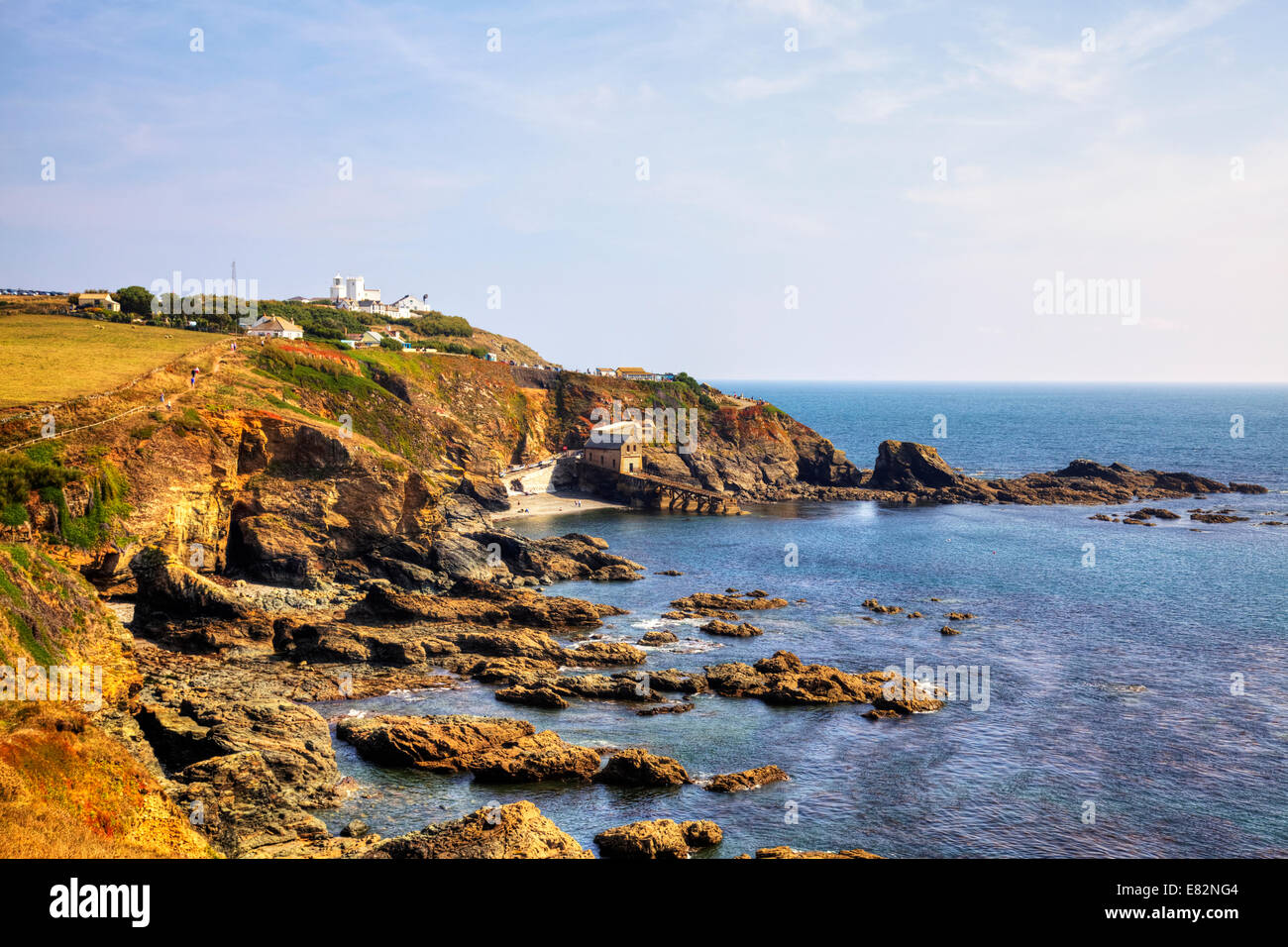 Lizard Head Point Cornwall Cornish west country typical dramatic coast ...
