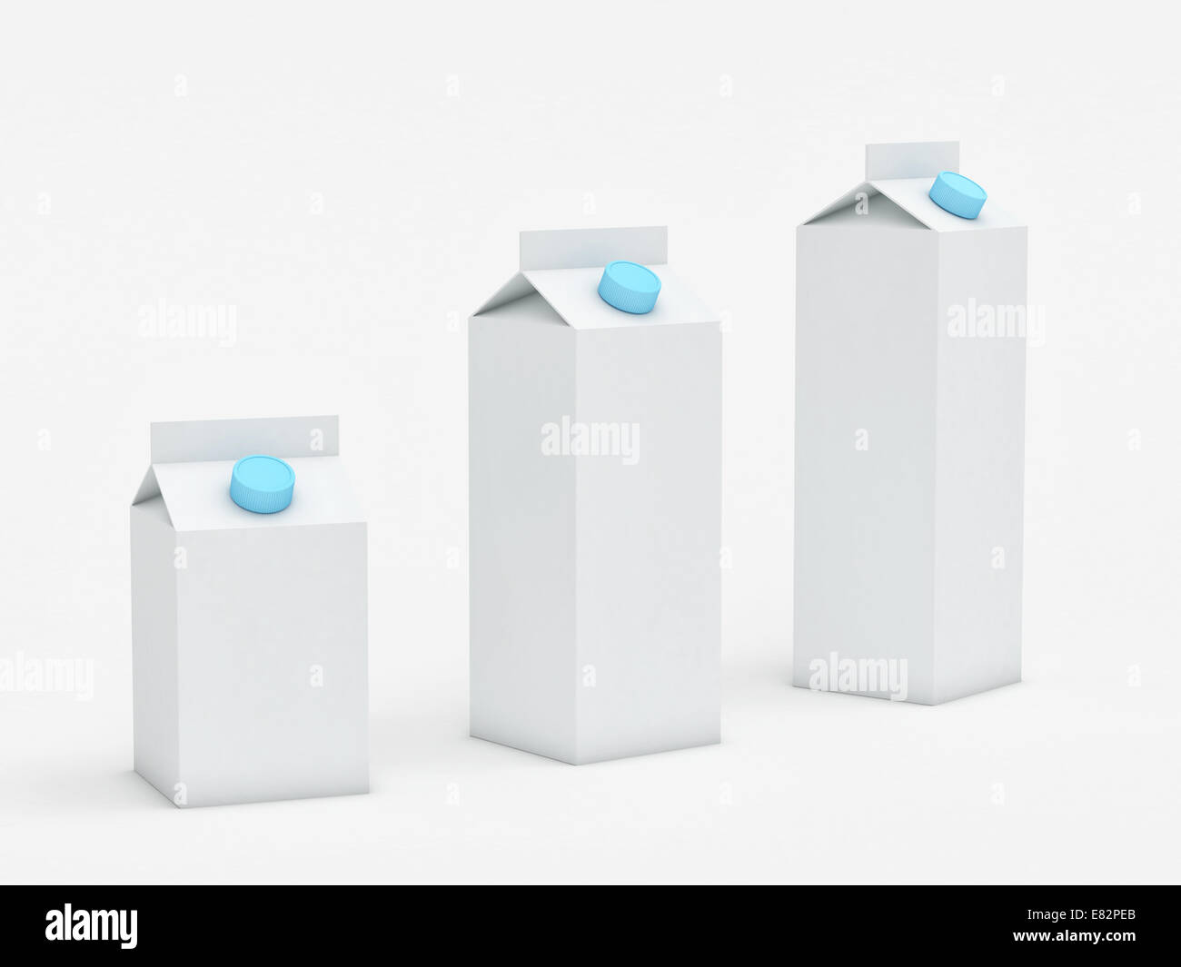 3d image of classic milk box Stock Photo - Alamy