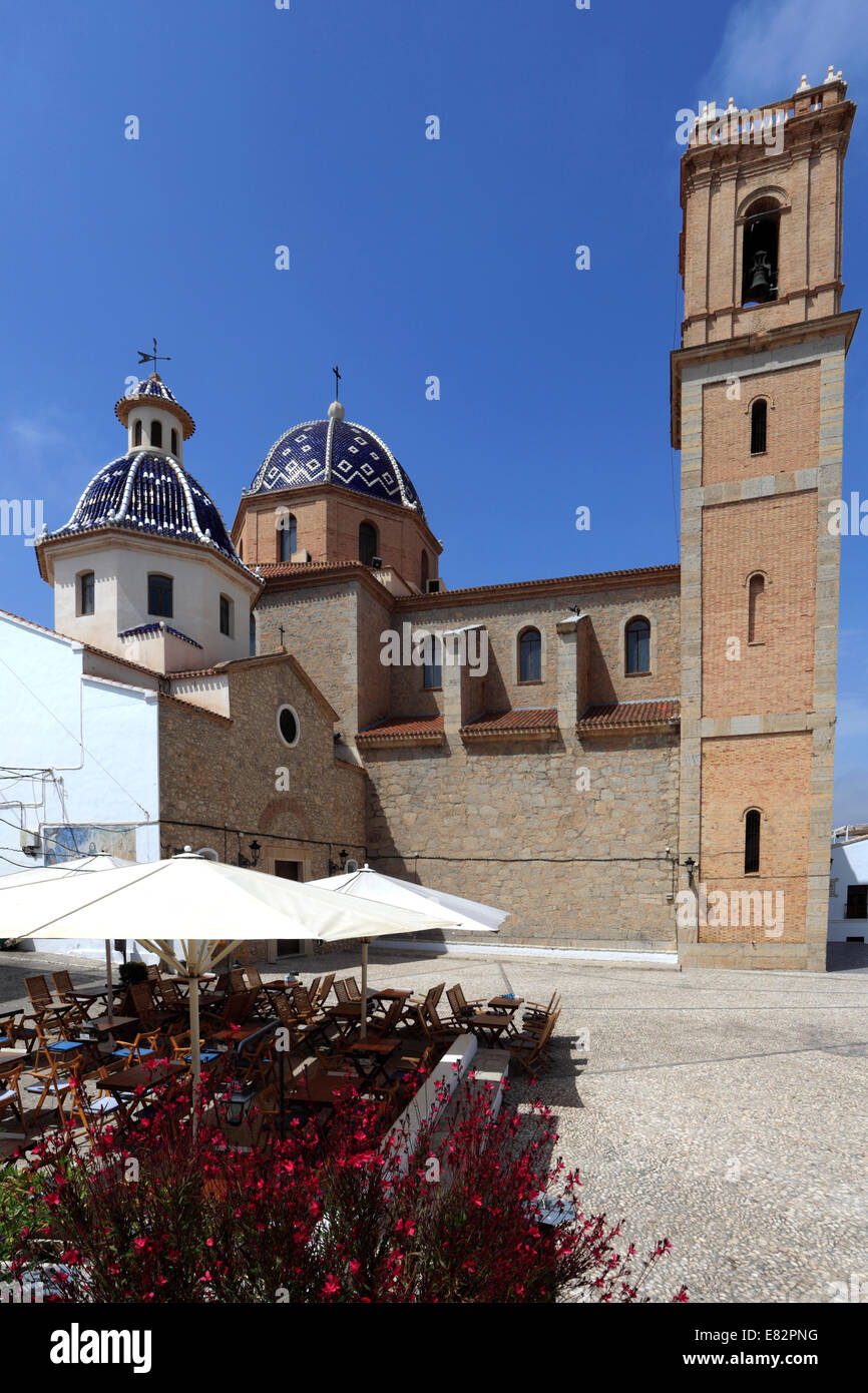 The Blue domed Church of the Virgin del Consuelo, Altea town, Costa ...