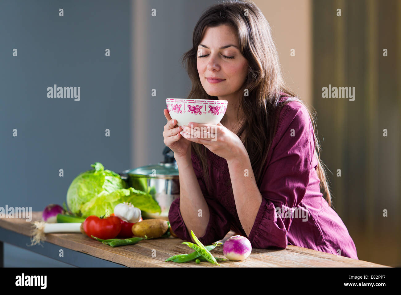 An old woman eating soup hi-res stock photography and images - Alamy