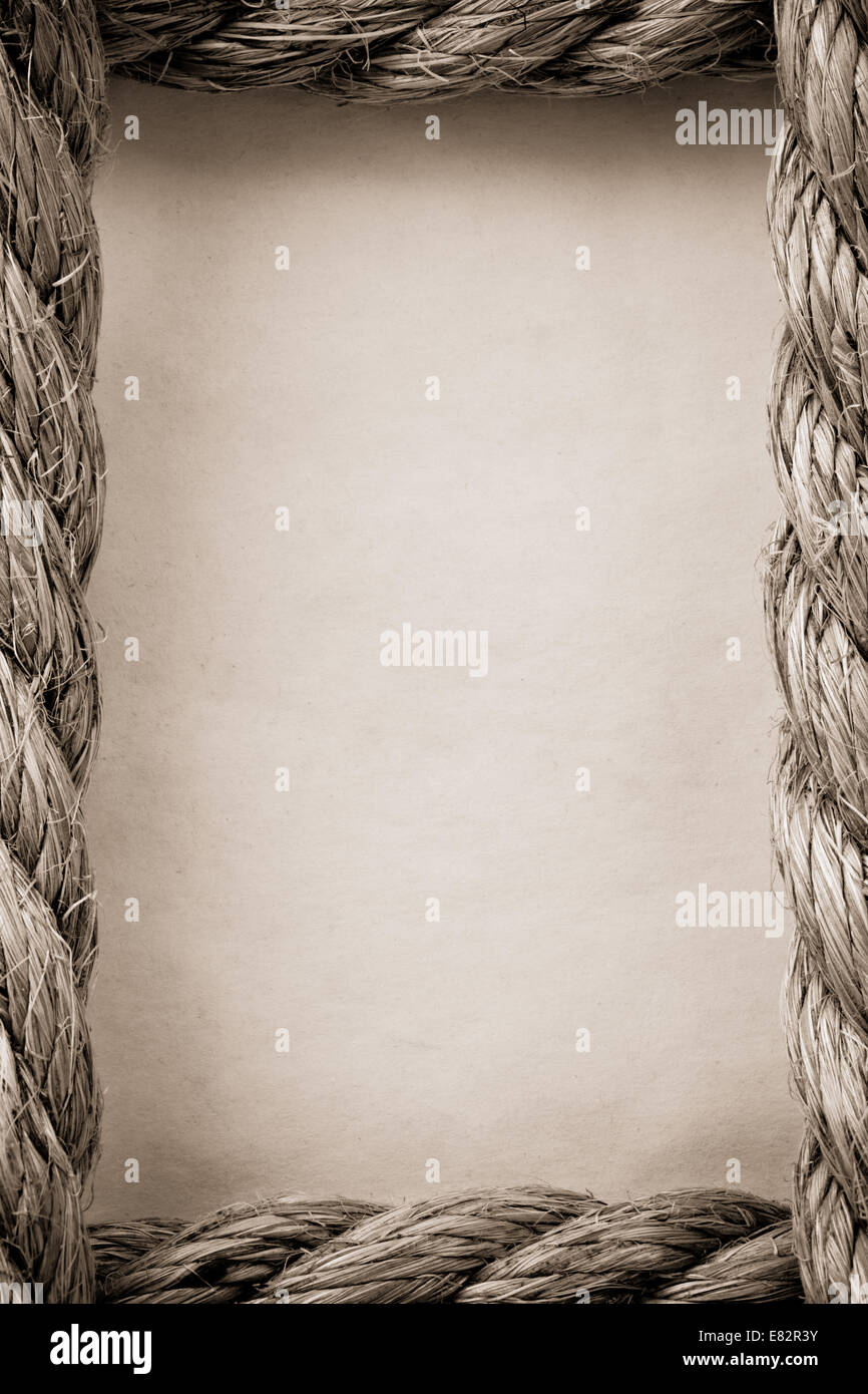 ropes and old vintage ancient paper background Stock Photo - Alamy