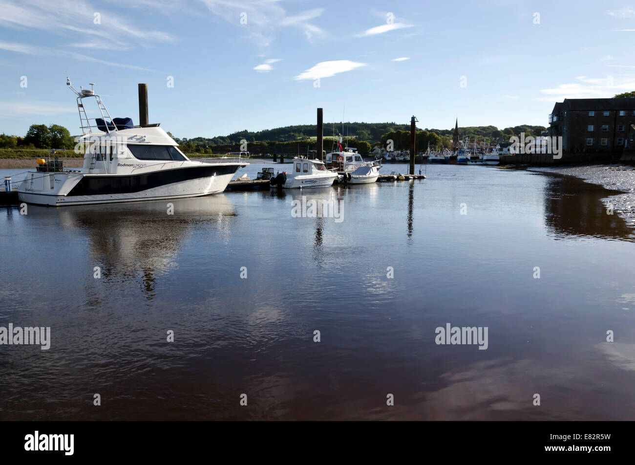 Pleasure boats in the marina at the scallop fishing town of ...