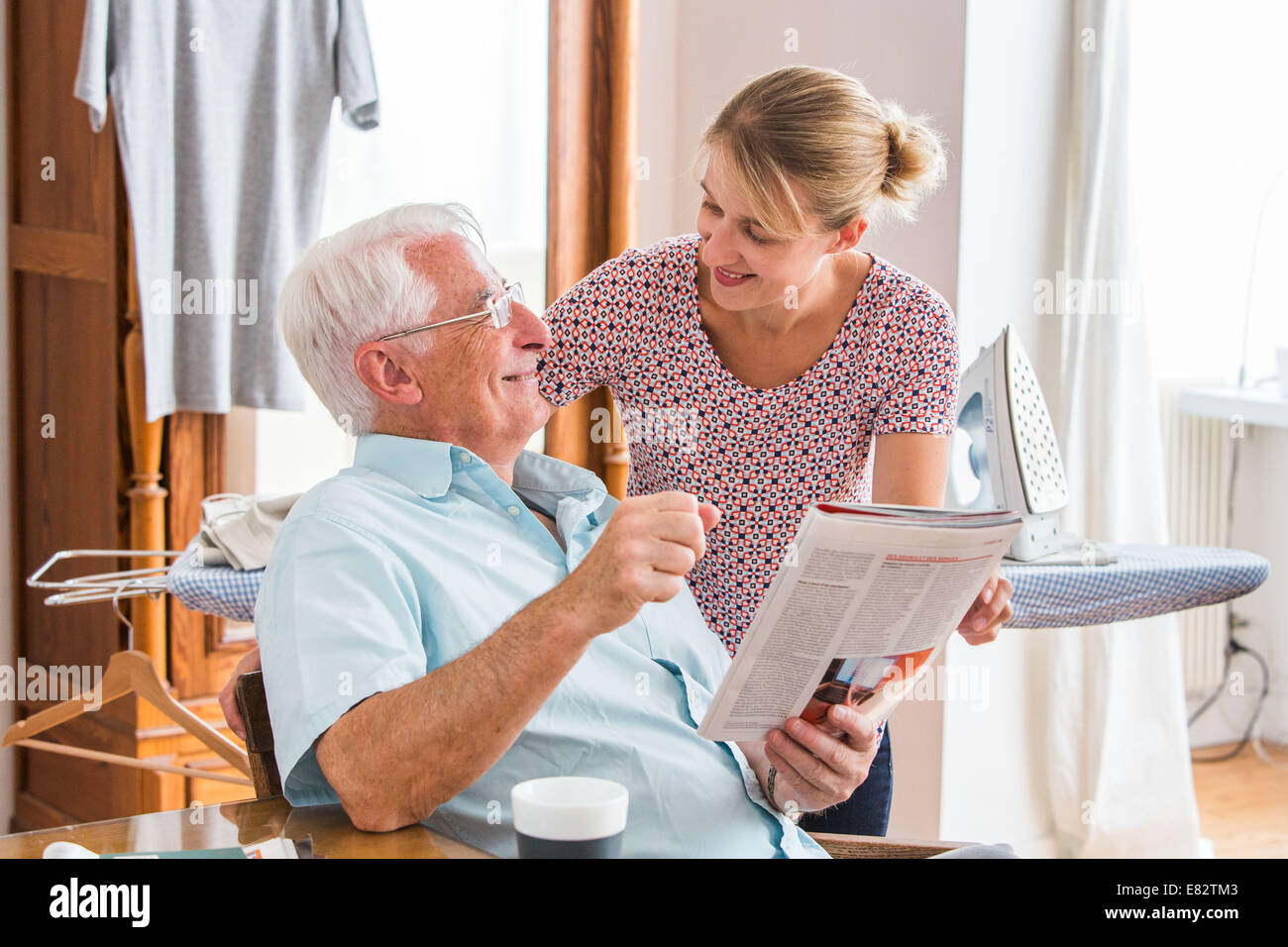 Adult conversation indoor help hi-res stock photography and images - Alamy