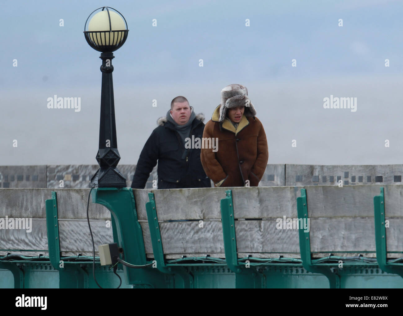 One Direction shoot a music video on Clevedon pier Featuring: Harry ...
