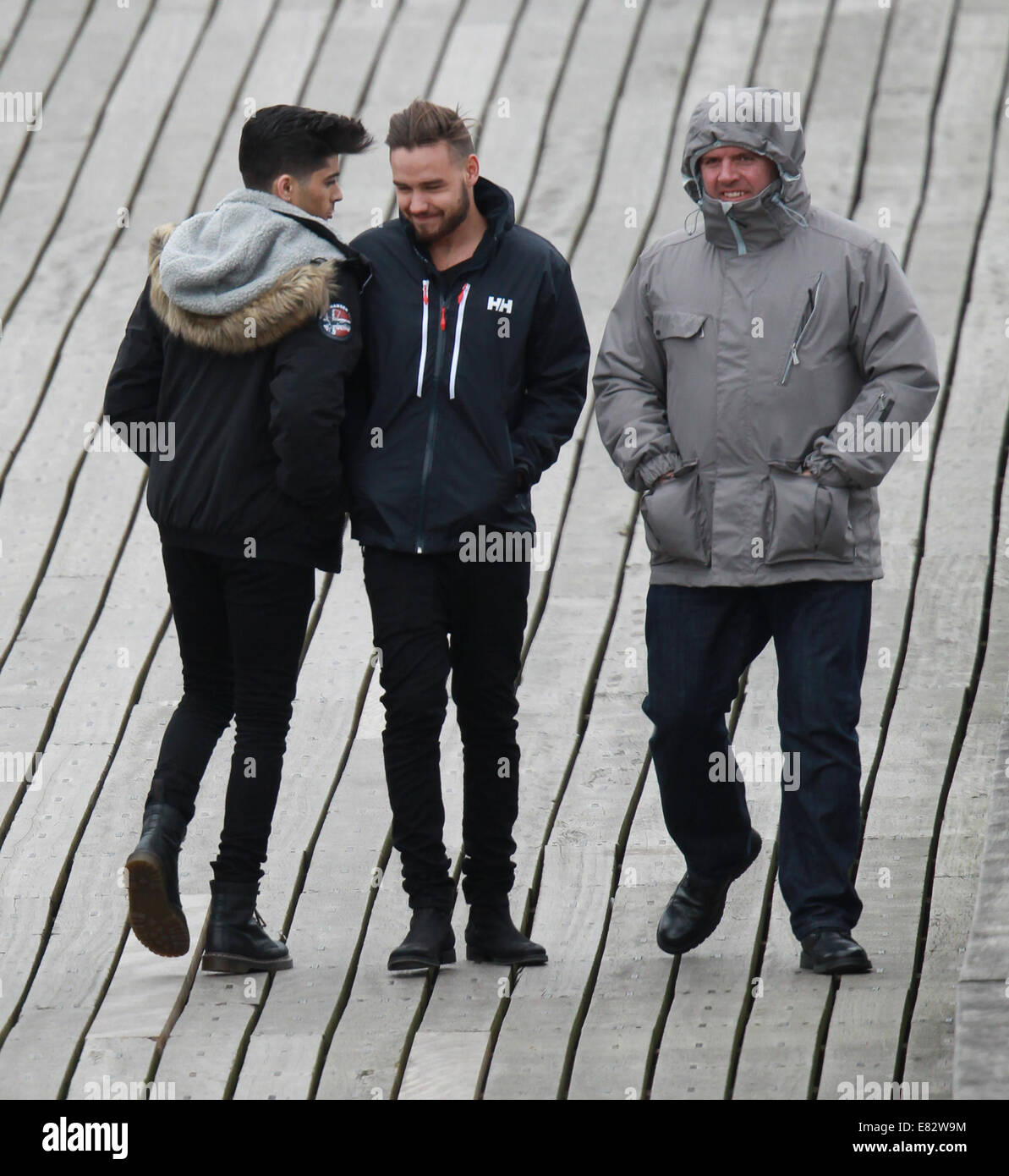 One Direction shoot a music video on Clevedon pier Featuring: Zayn ...