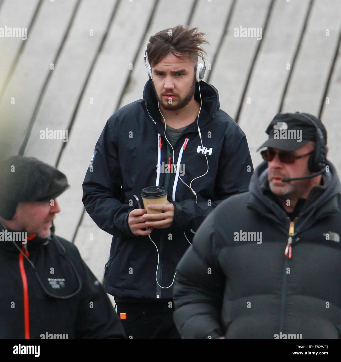 One Direction shoot a music video on Clevedon pier Featuring: Liam ...