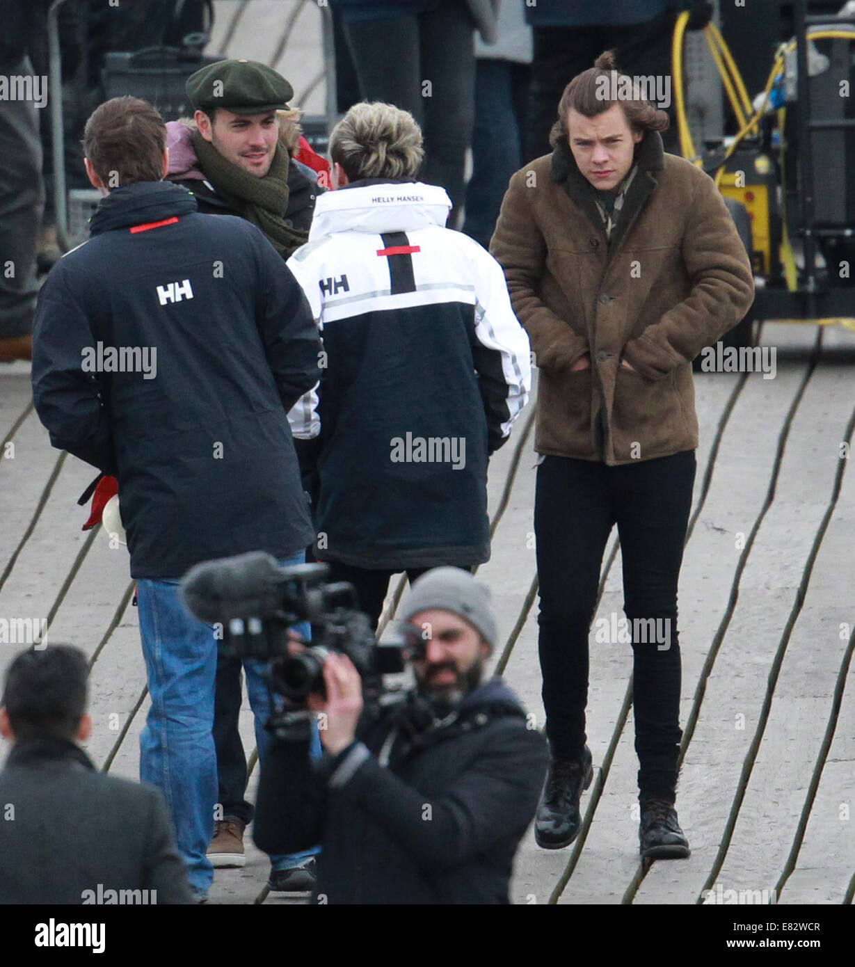 One Direction shoot a music video on Clevedon pier Featuring: Niall ...