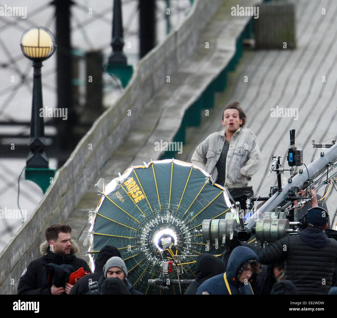 1 Direction shoot a music video on Clevedon pier Featuring: Louis ...