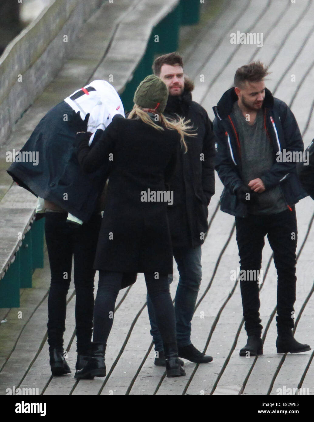 1 Direction shoot a music video on Clevedon pier Featuring: Liam Payne ...