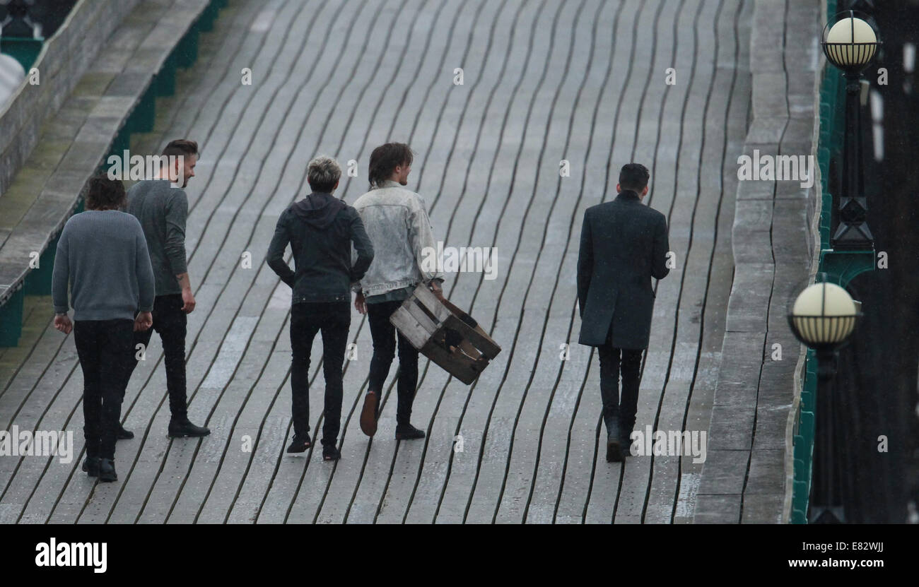 1 Direction shoot a music video on Clevedon pier Featuring: 1 Direction ...