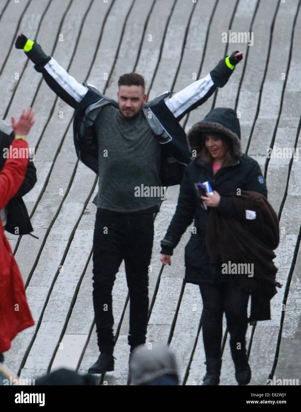1 Direction shoot a music video on Clevedon pier Featuring: Liam Payne ...