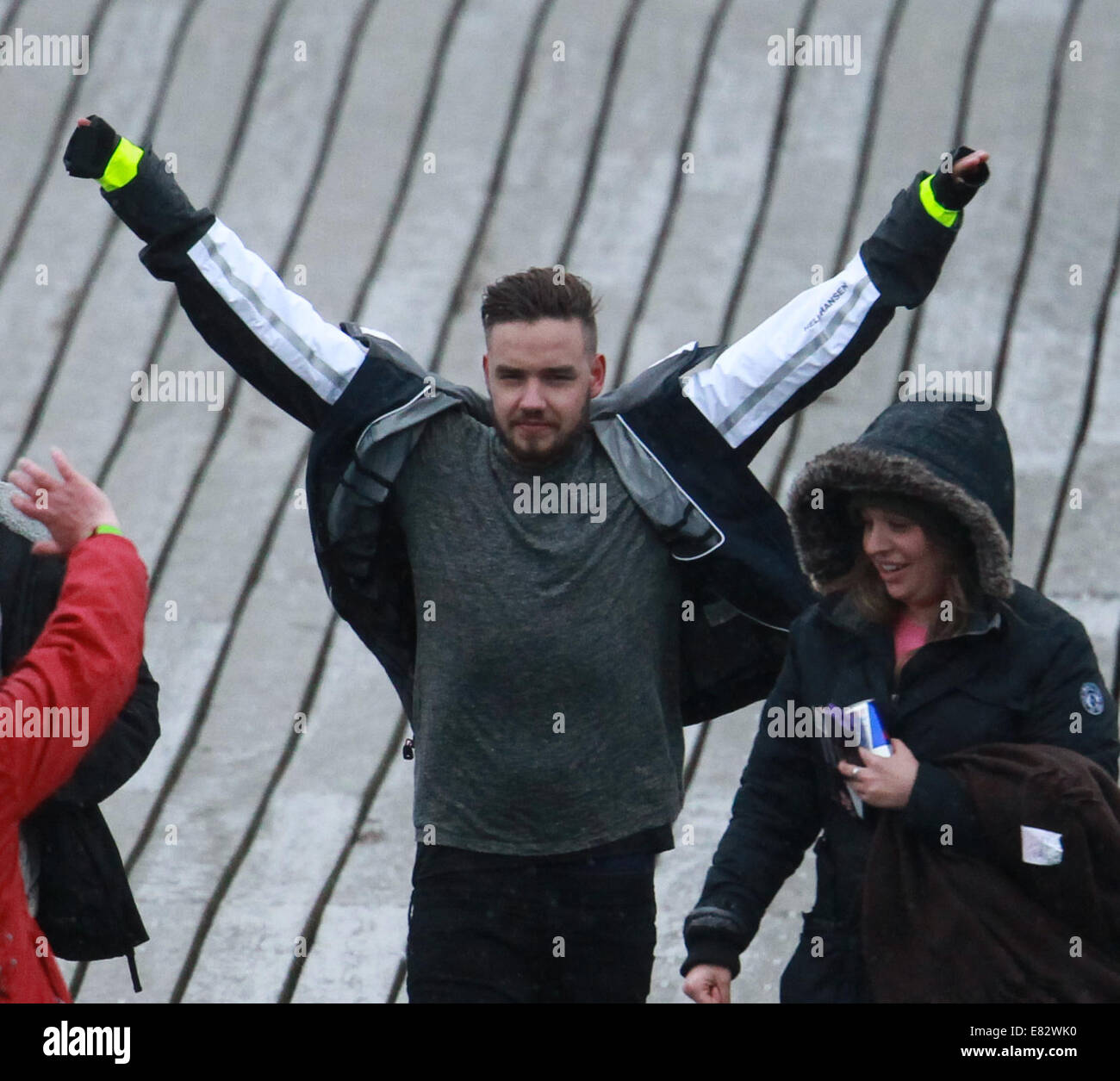 1 Direction shoot a music video on Clevedon pier Featuring: Liam Payne ...