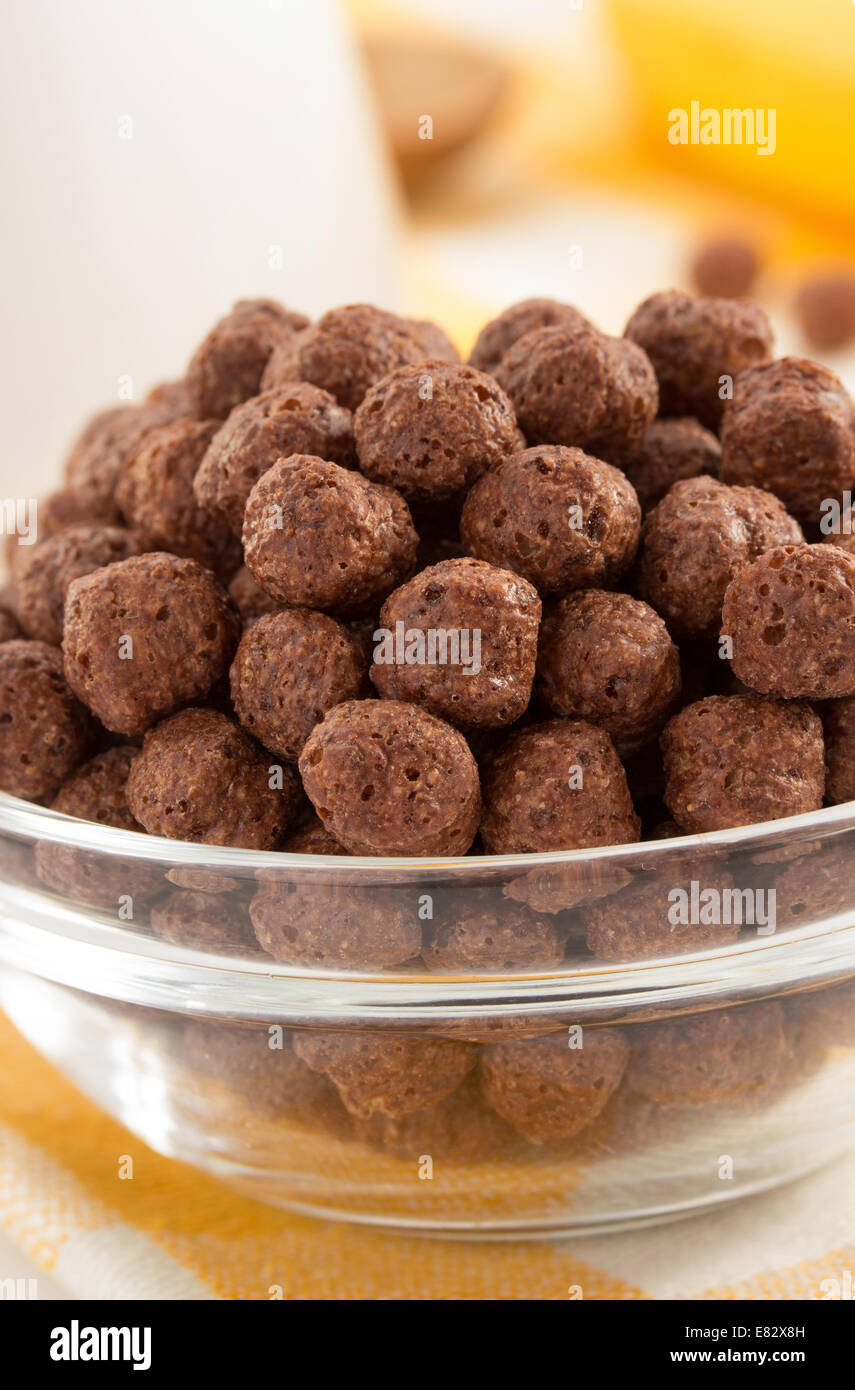 cereal chocolate balls in bowl Stock Photo - Alamy