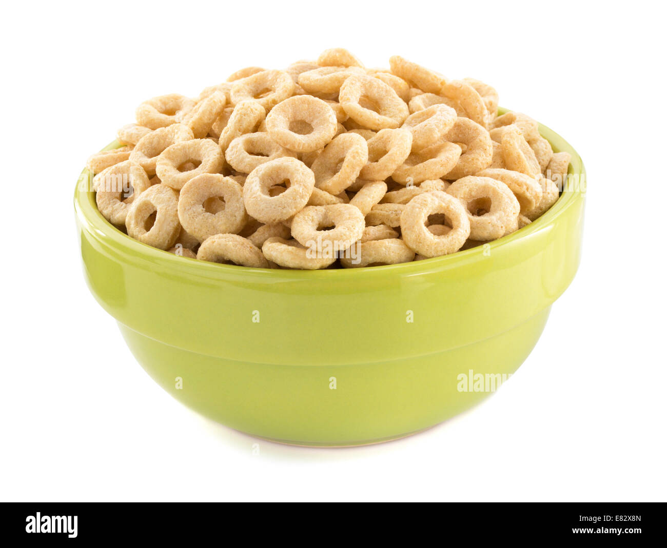 cereals rings in bowl isolated on white background Stock Photo - Alamy