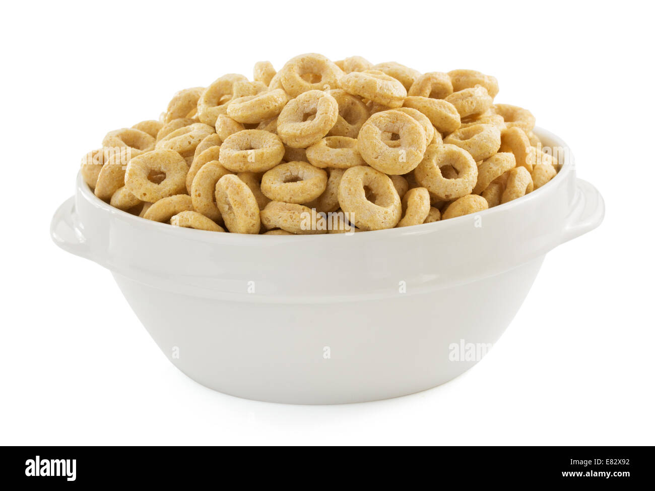 corn flakes rings isolated on white background Stock Photo - Alamy