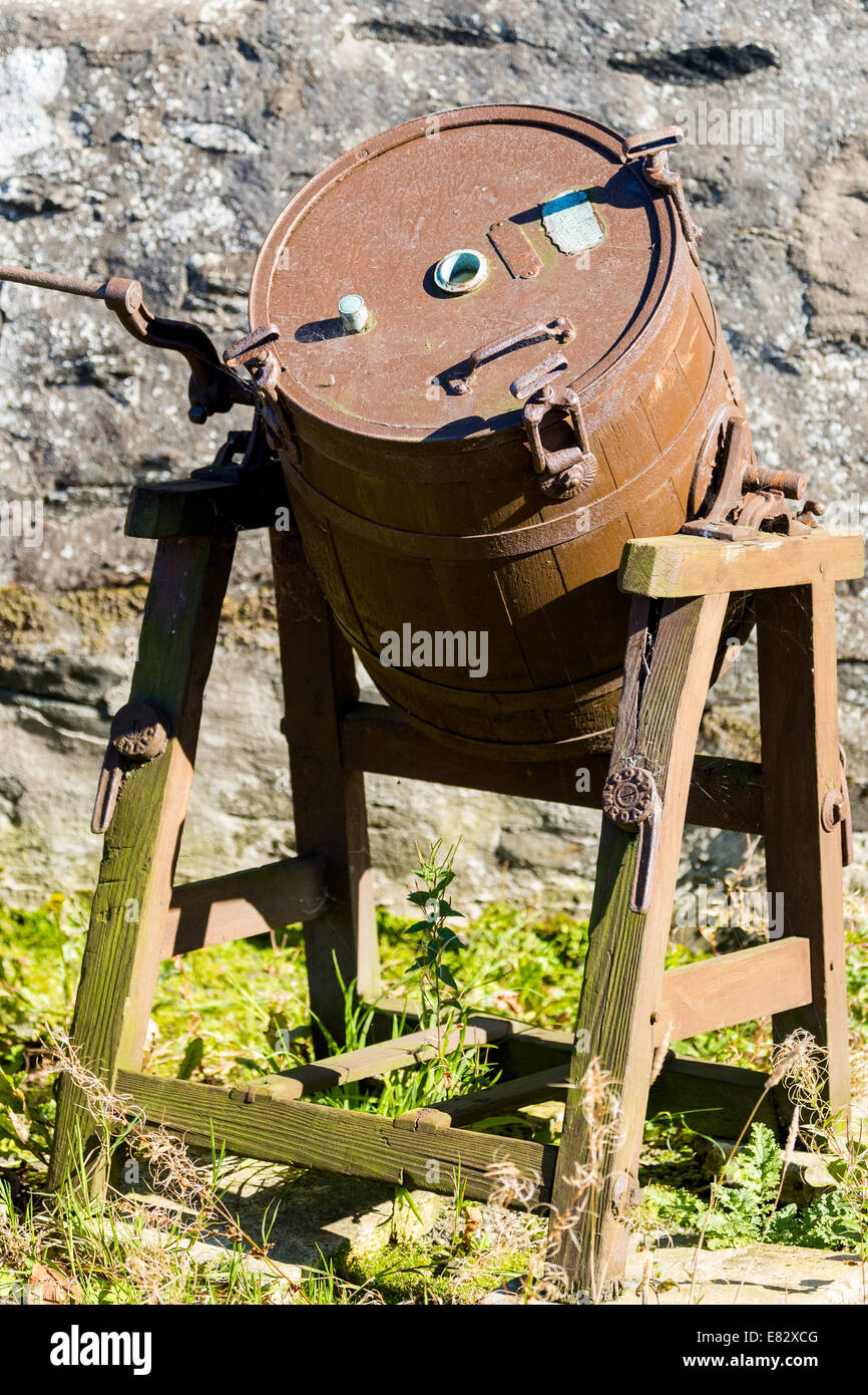 Old farmhouse butter churn barrel Island of Rothesay Scotland UK Stock ...