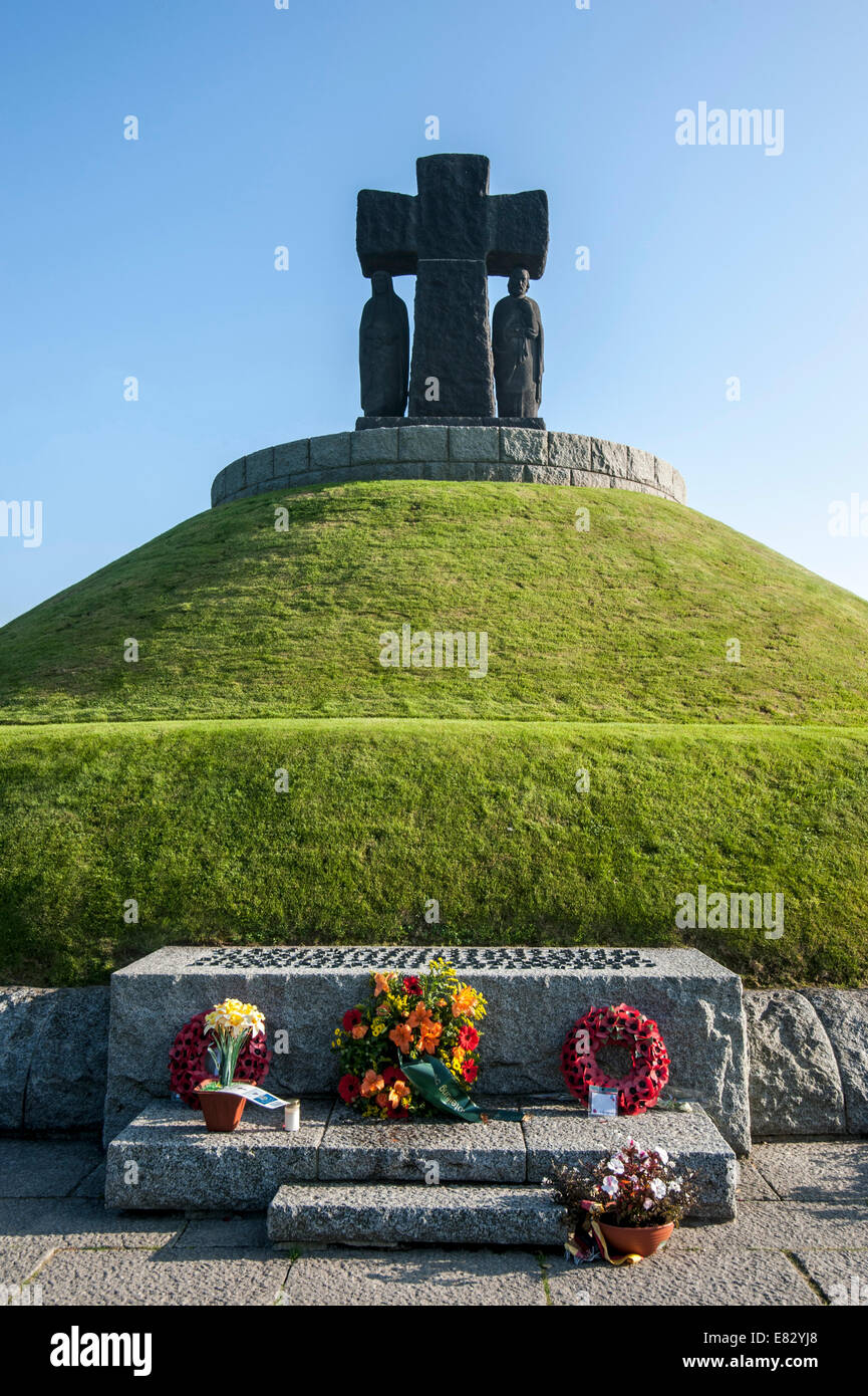 Monument at the La Cambe German Second World War military cemetery ...