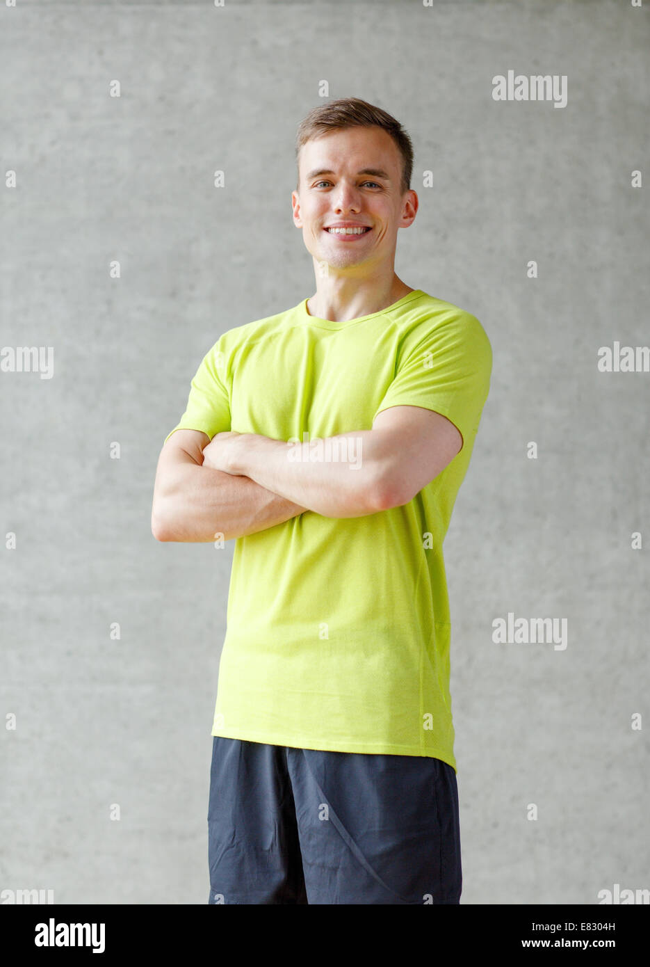 smiling man in gym Stock Photo - Alamy