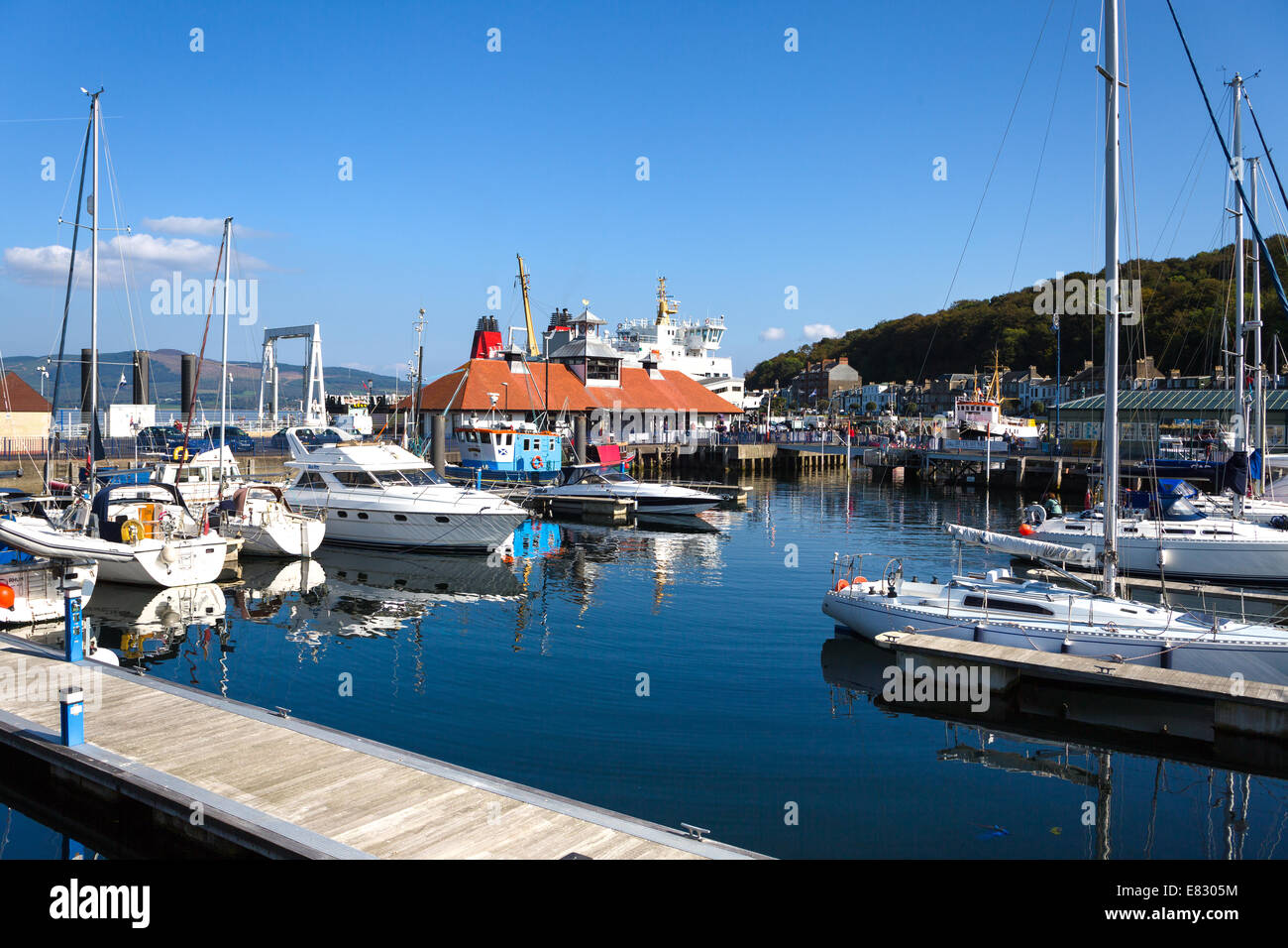 Rothesay harbour and yachting marina. Bute.Scotland UK Stock Photo - Alamy