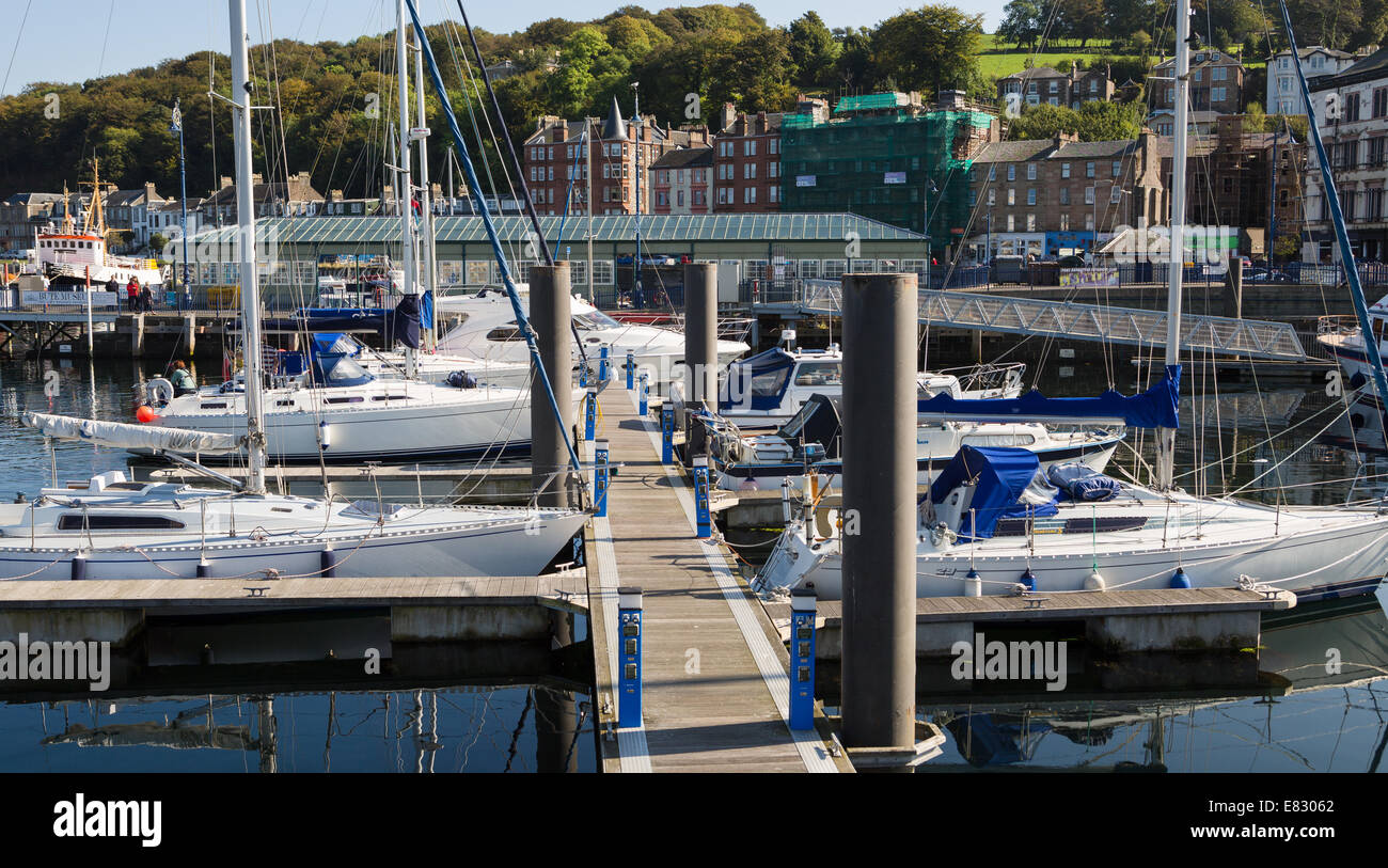 Rothesay harbour and yachting marina. Bute.Scotland UK Stock Photo - Alamy