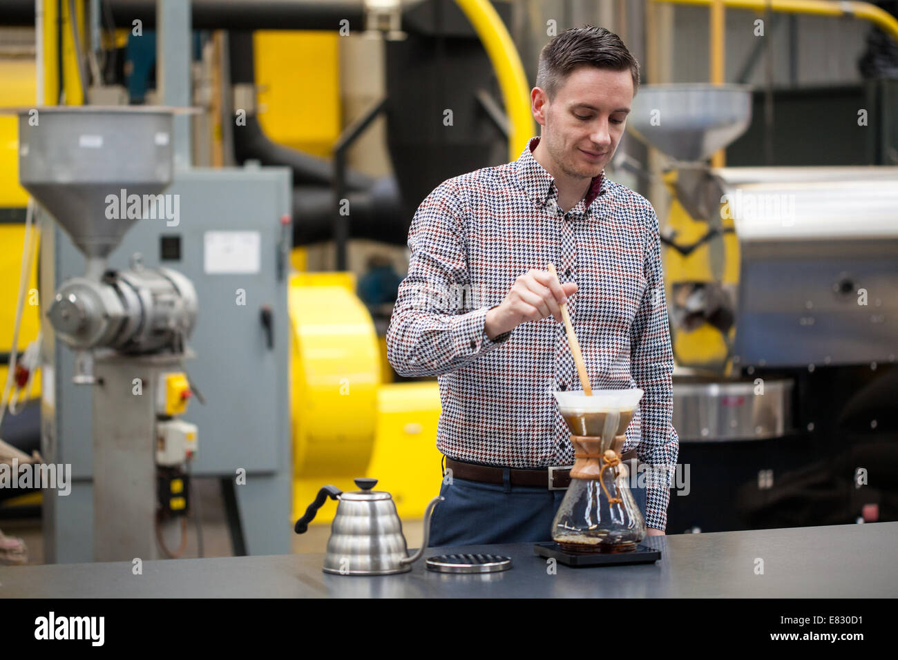 Man brewing filter coffee hi-res stock photography and images - Alamy