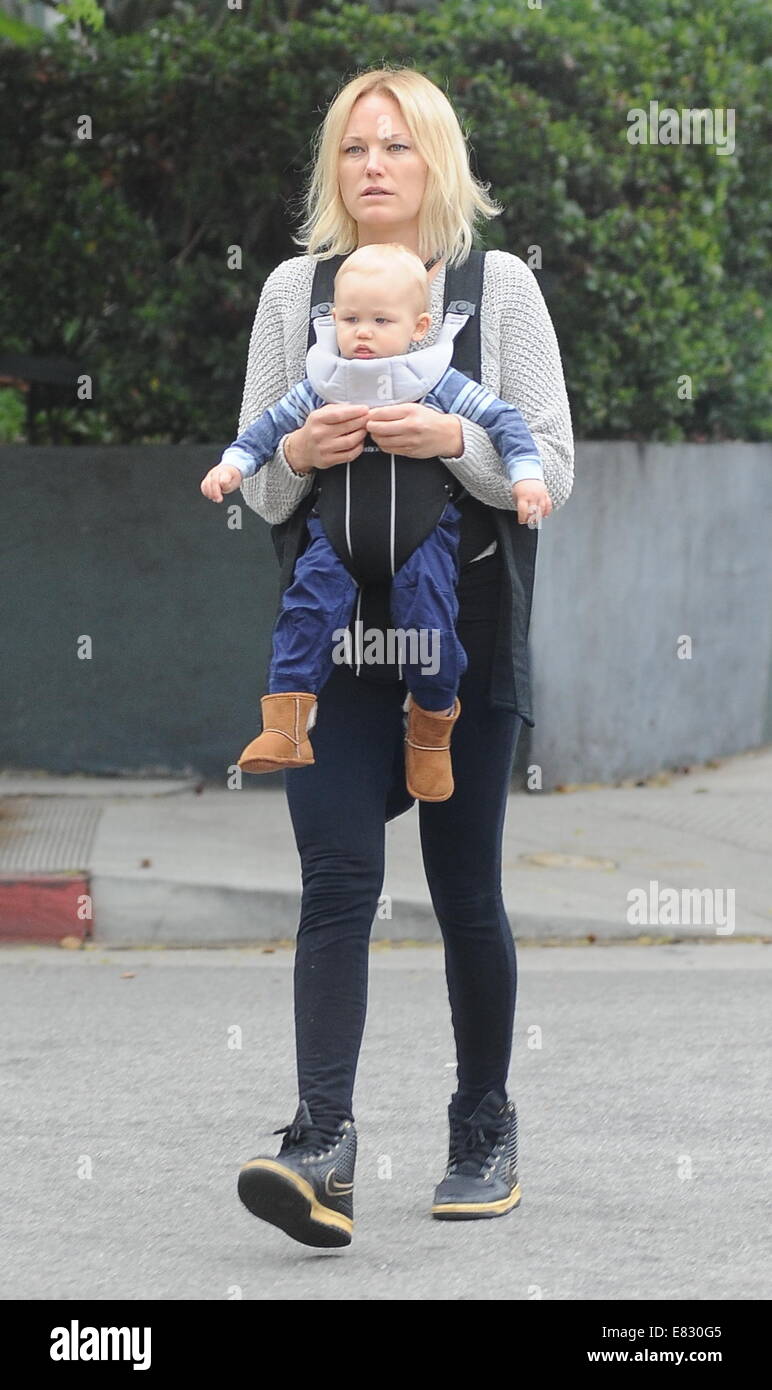 Malin Akerman out and about with son Sebastian in West Hollywood ...