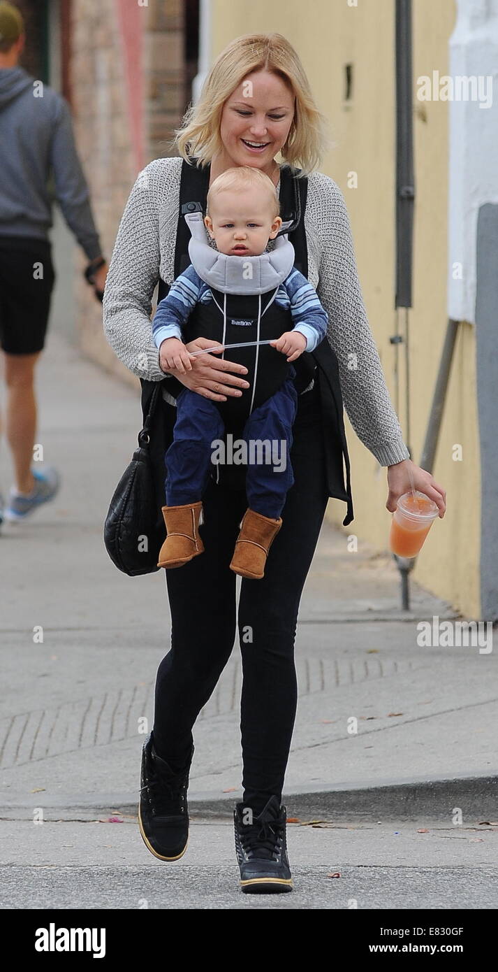 Malin Akerman out and about with son Sebastian in West Hollywood ...