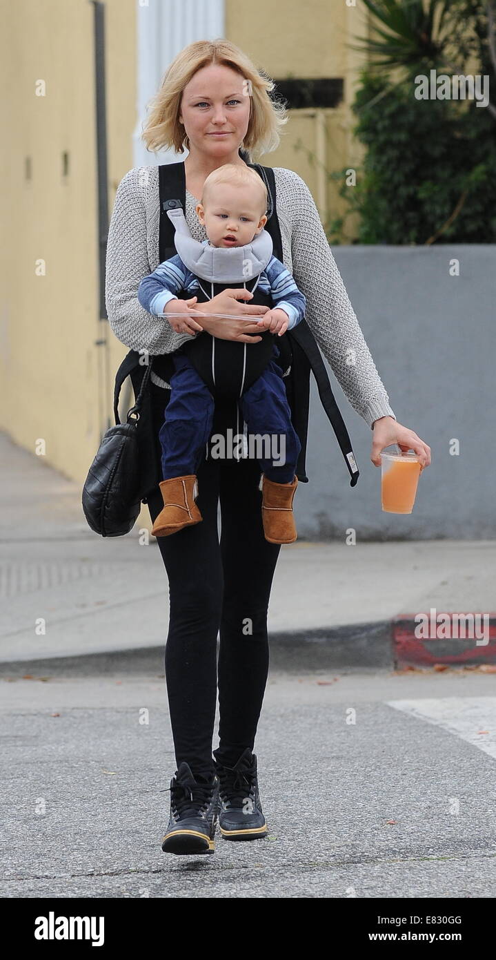 Malin Akerman out and about with son Sebastian in West Hollywood ...