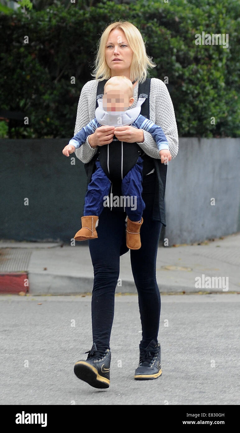 Malin Akerman out and about with son Sebastian in West Hollywood ...