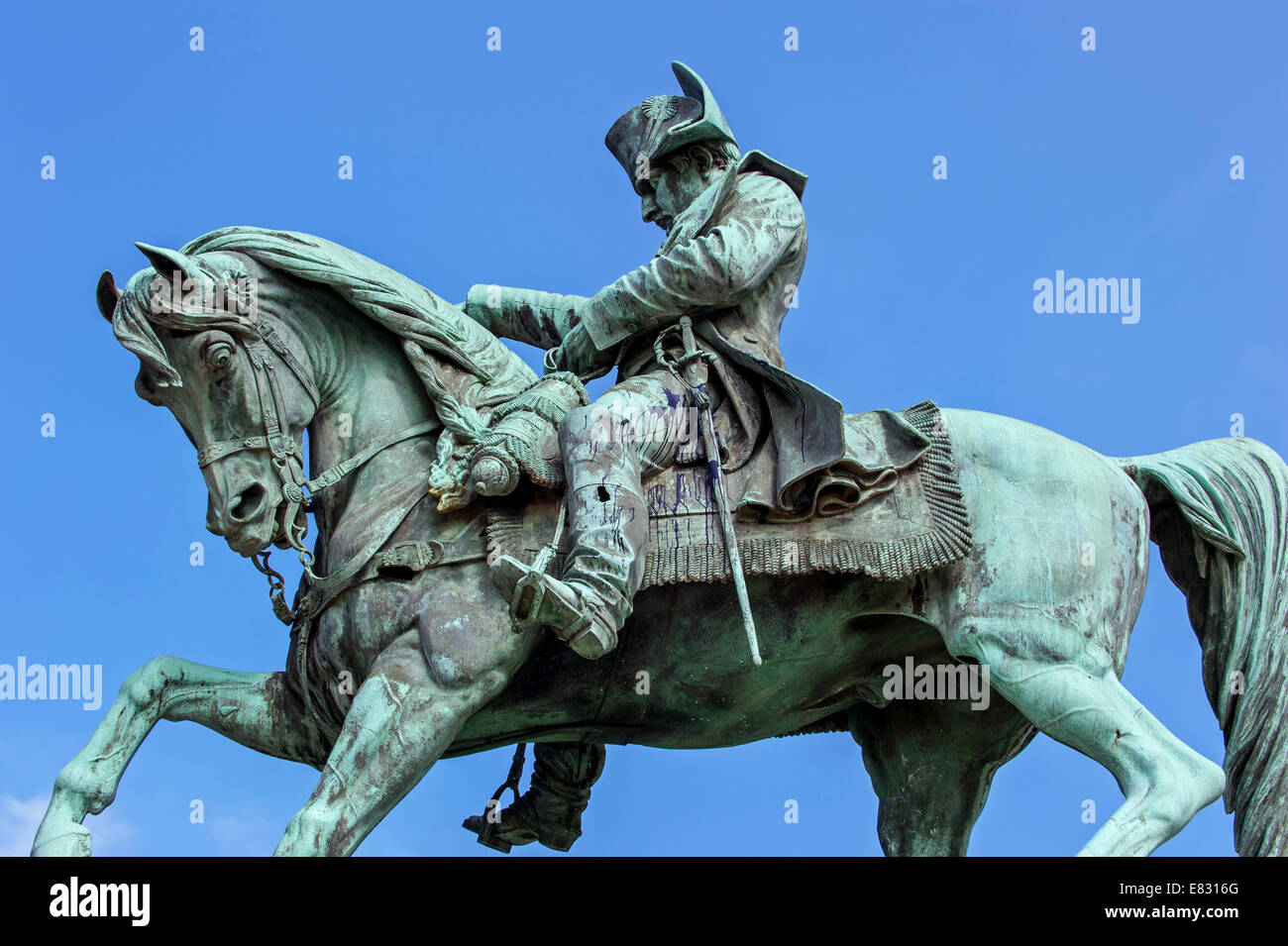 Equestrian statue of Napoleon at Cherbourg, Lower Normandy, France ...