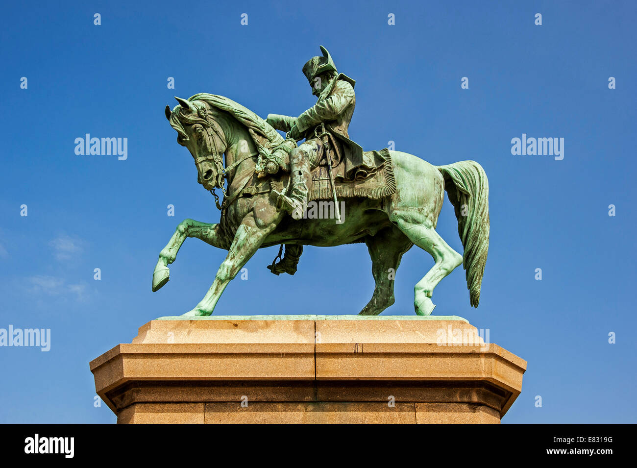 Equestrian statue of Napoleon at Cherbourg, Lower Normandy, France ...