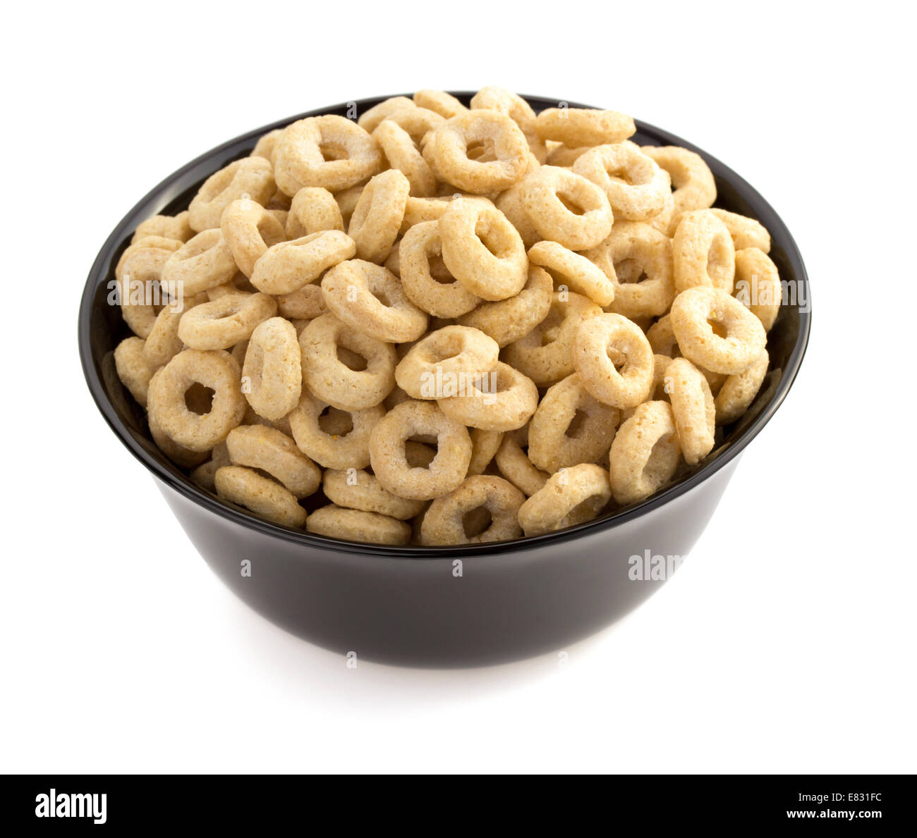 corn flakes rings in bowl isolated on white background Stock Photo - Alamy