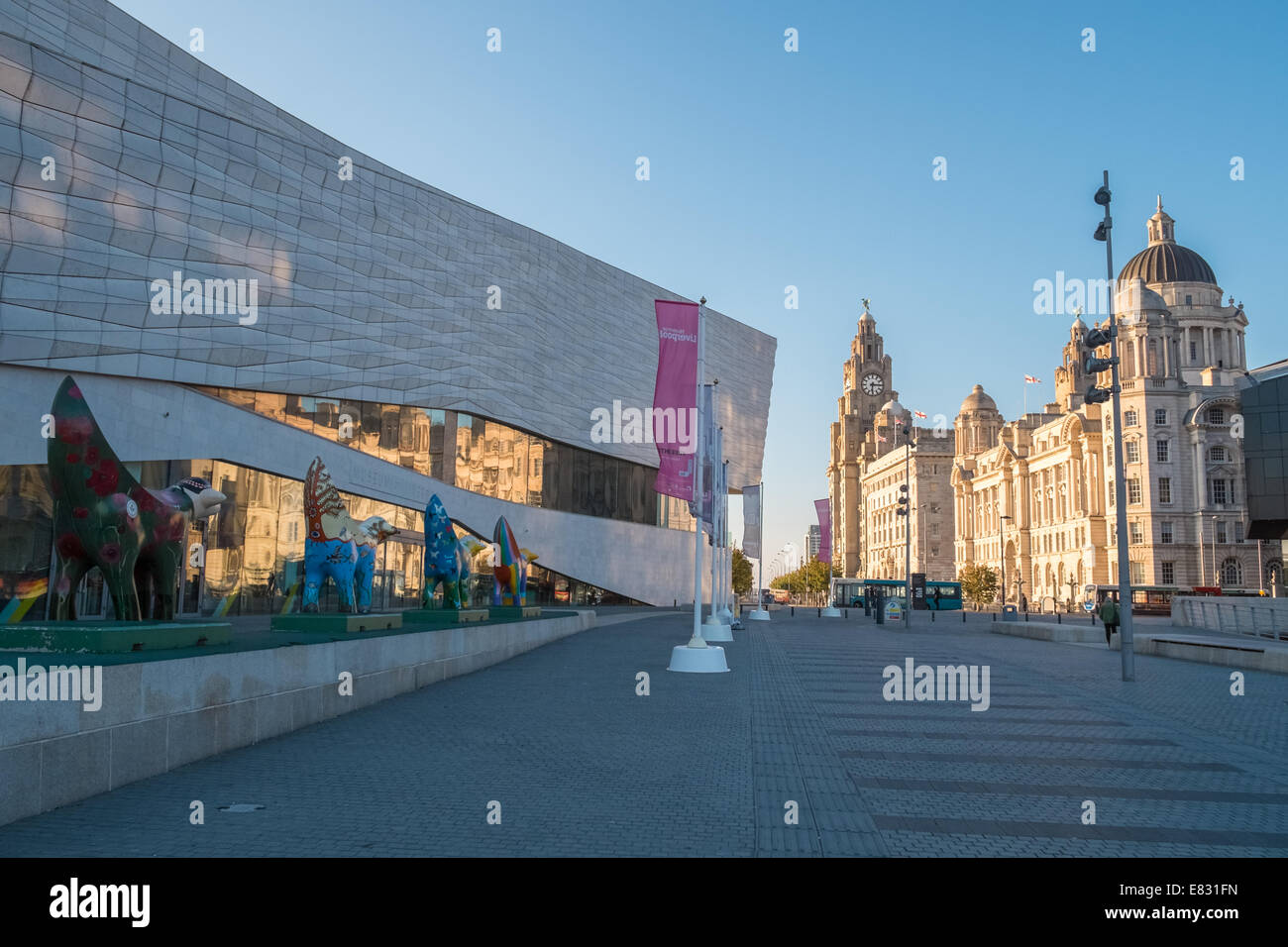 Musuem of Liverpool (left) and Three Graces buiildings, Pier Head ...