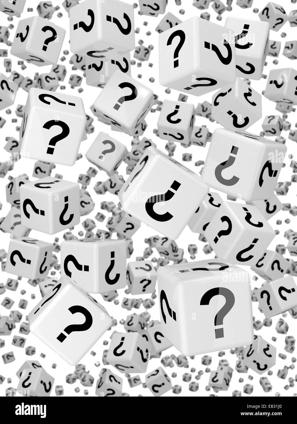 Dice with question marks hi-res stock photography and images - Alamy