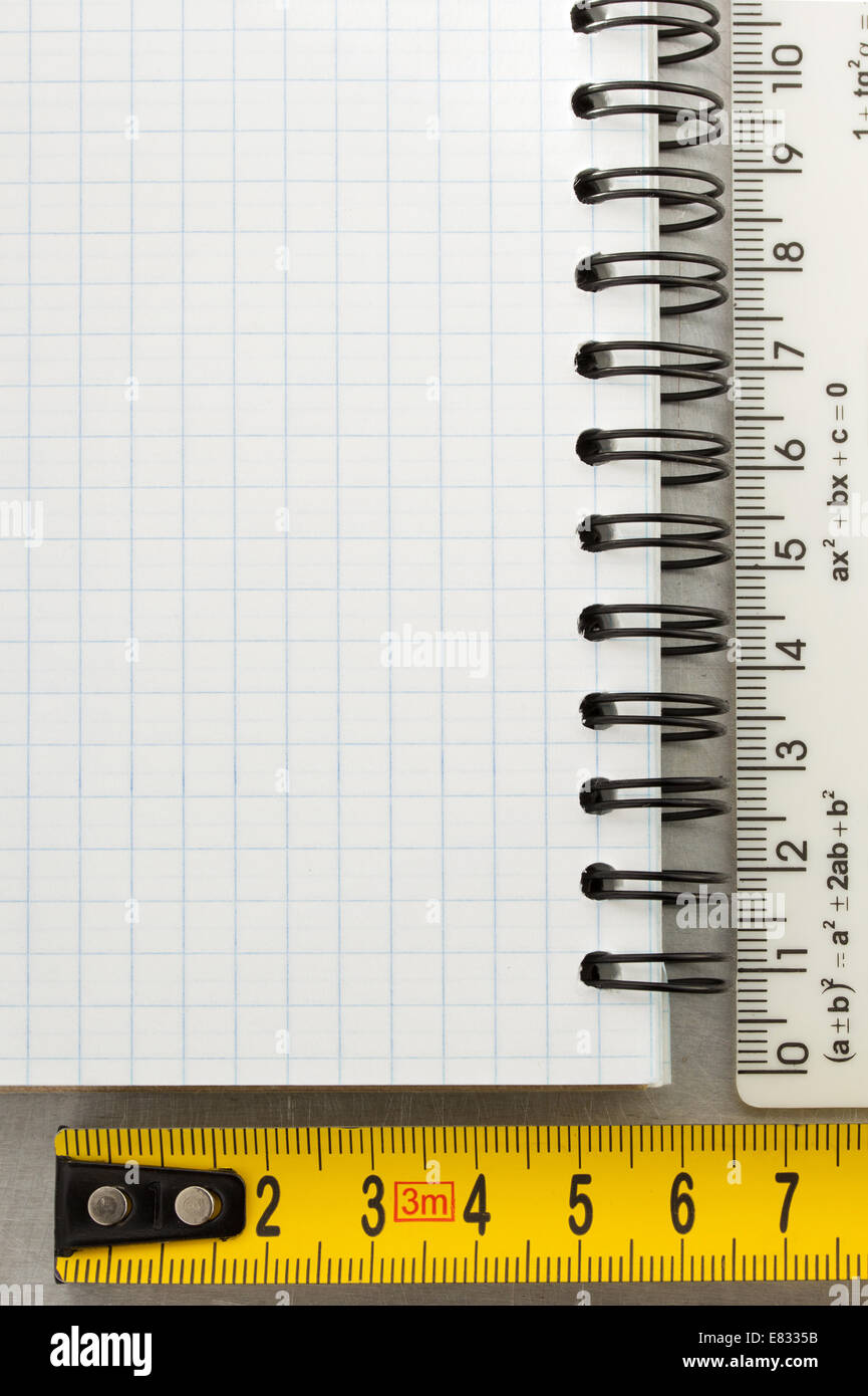 checked note paper at metal background texture Stock Photo - Alamy