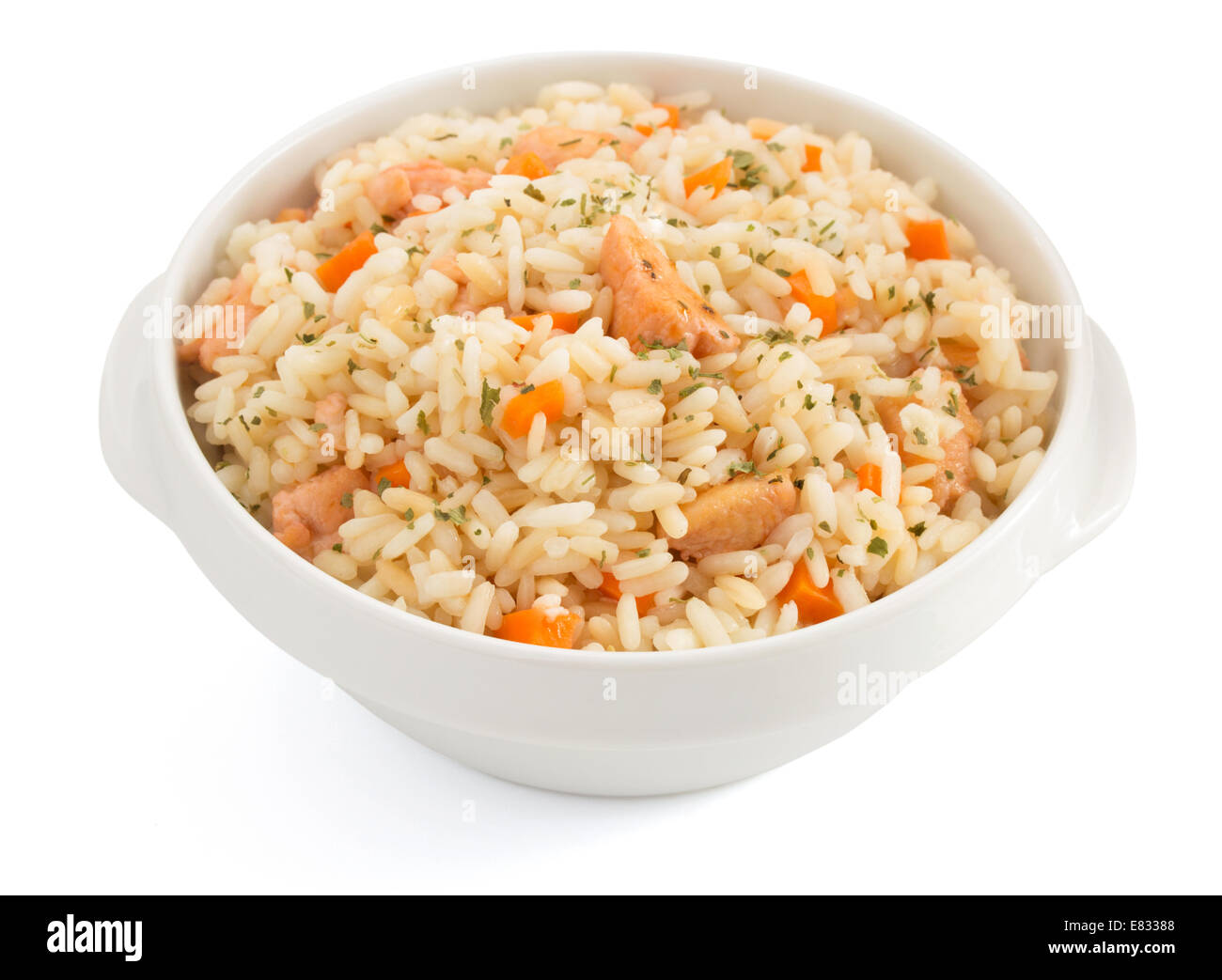 bowl full of rice isolated on white background Stock Photo - Alamy