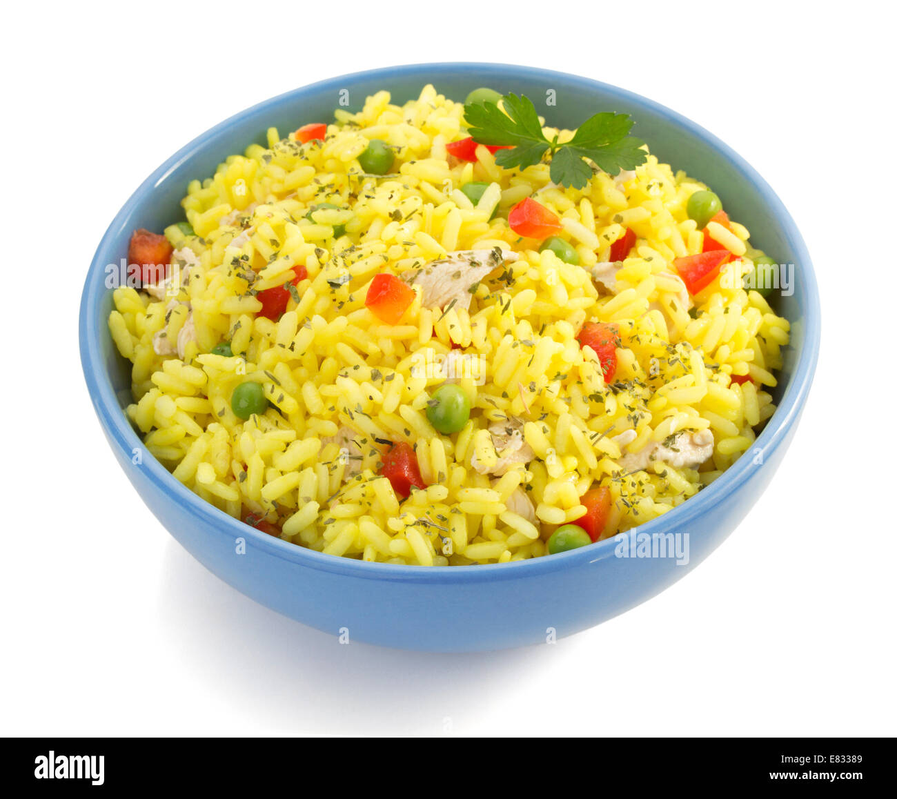 bowl full of rice isolated on white background Stock Photo - Alamy