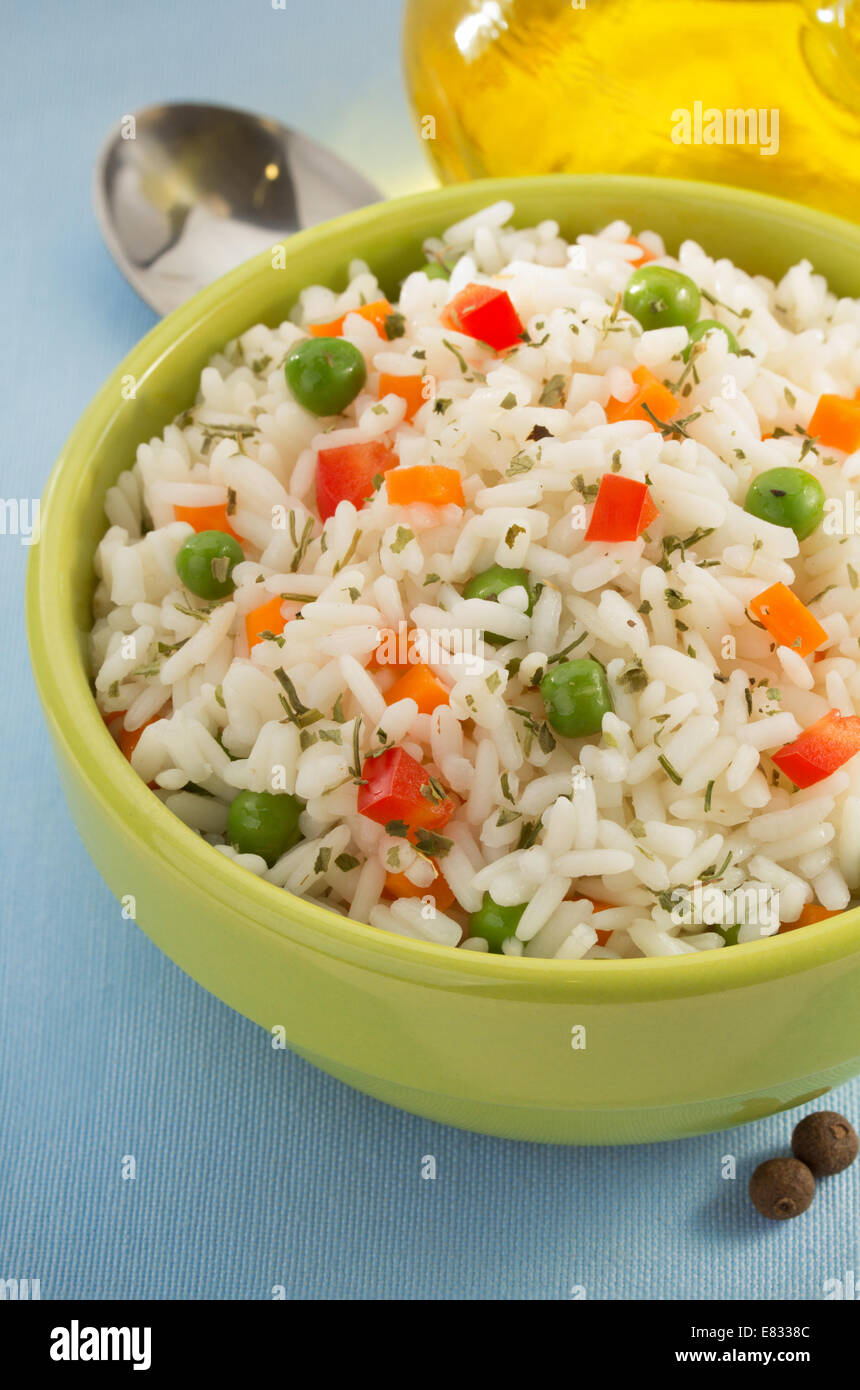 bowl full of cooked rice Stock Photo - Alamy