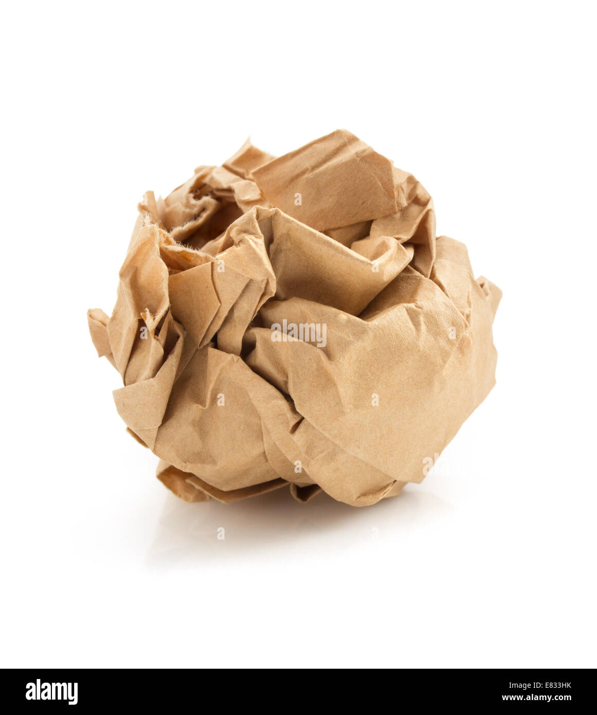 crumpled paper ball on white background Stock Photo - Alamy