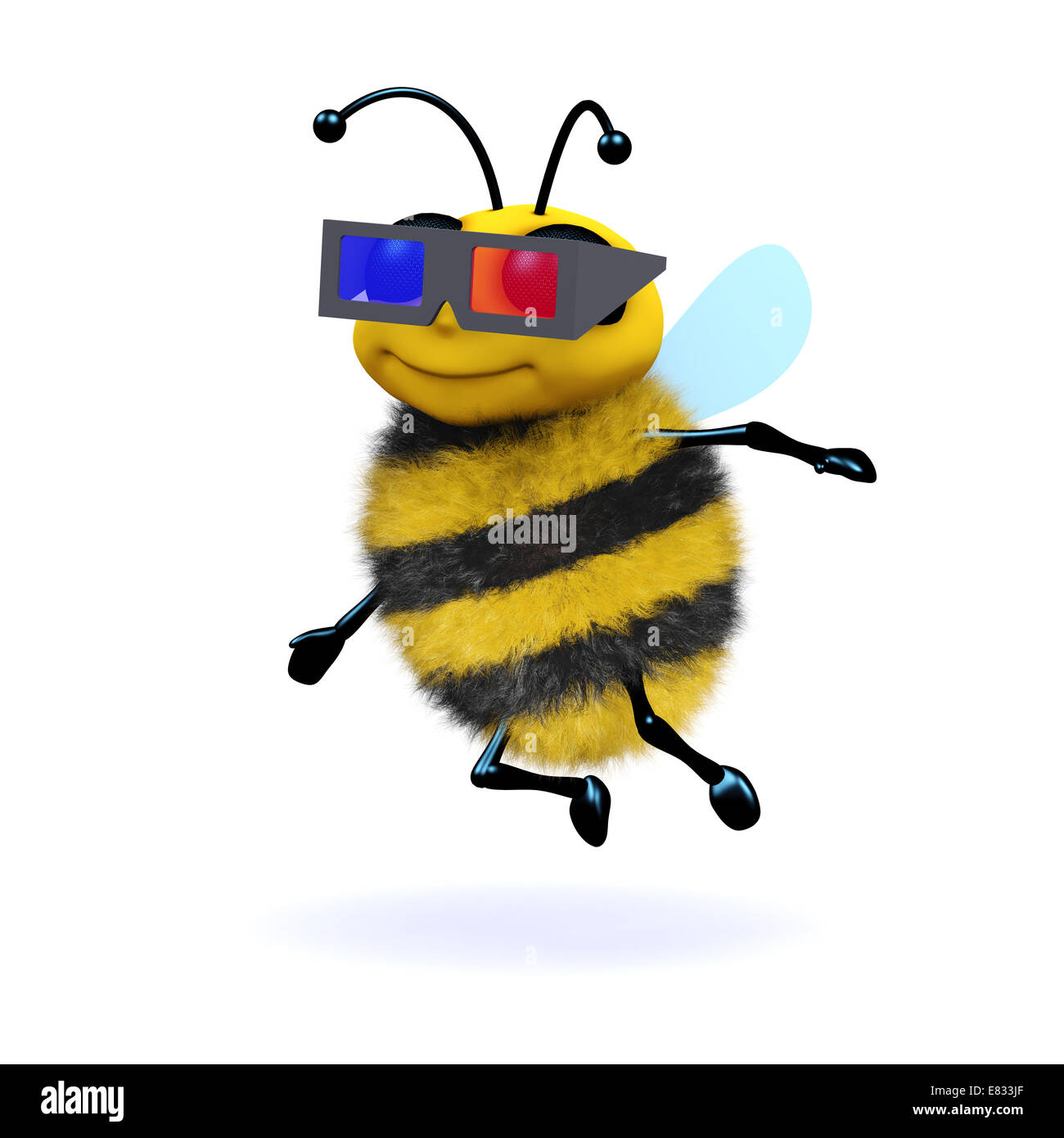3d render of a bee wearing 3d glasses Stock Photo - Alamy