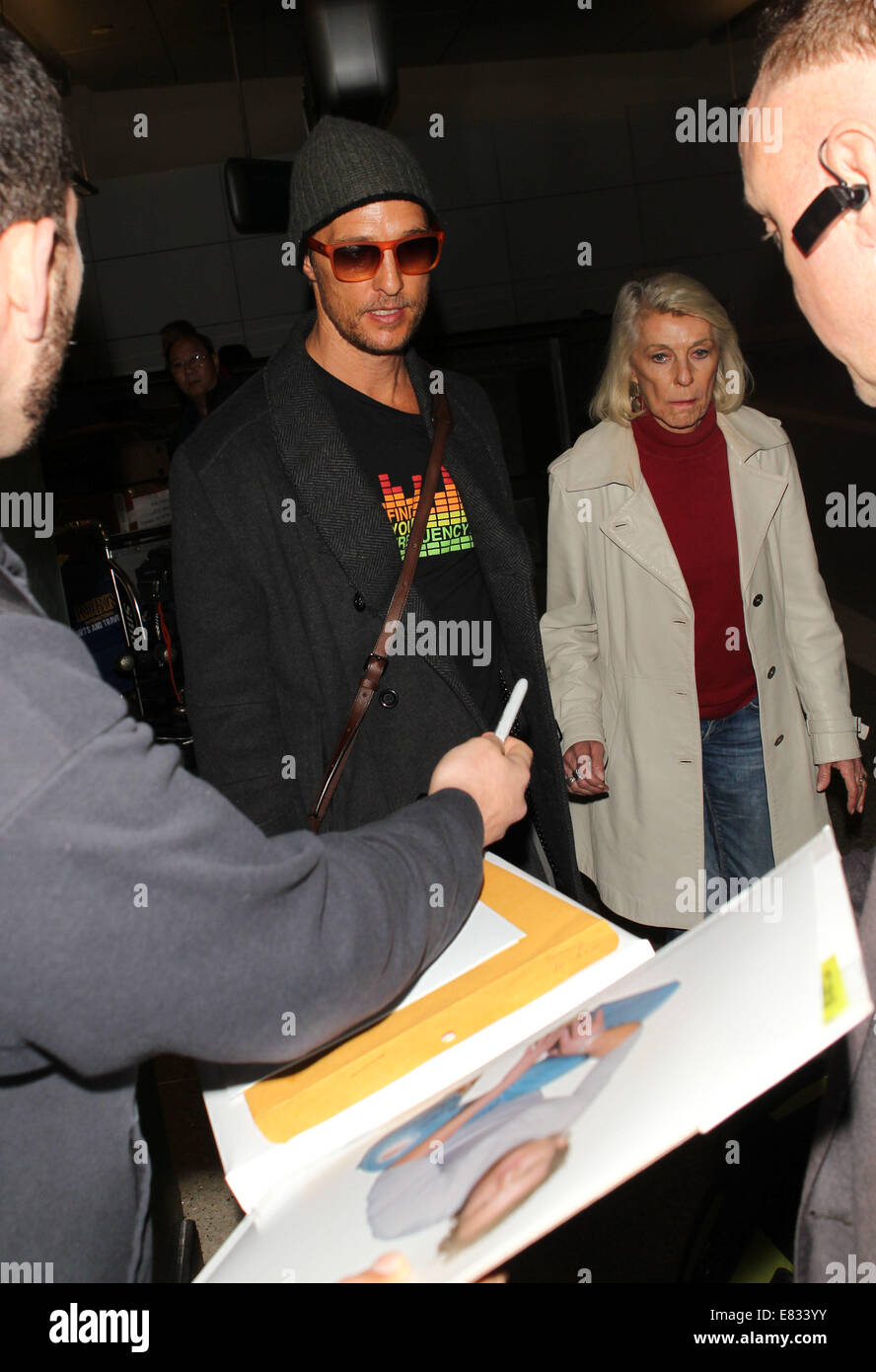 Matthew McConaughey arriving at Los Angeles International Airport (LAX ...