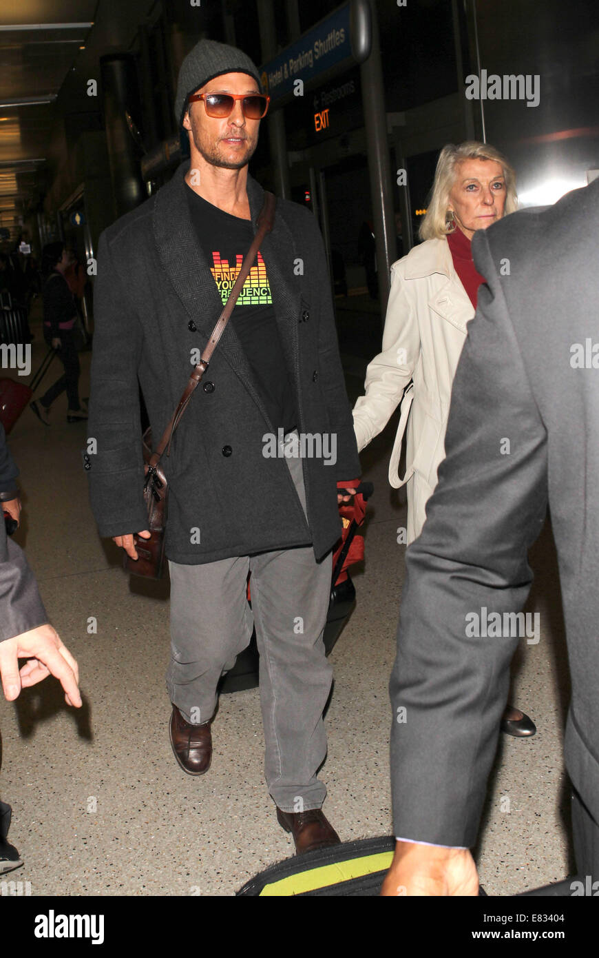 Matthew McConaughey arriving at Los Angeles International Airport (LAX ...