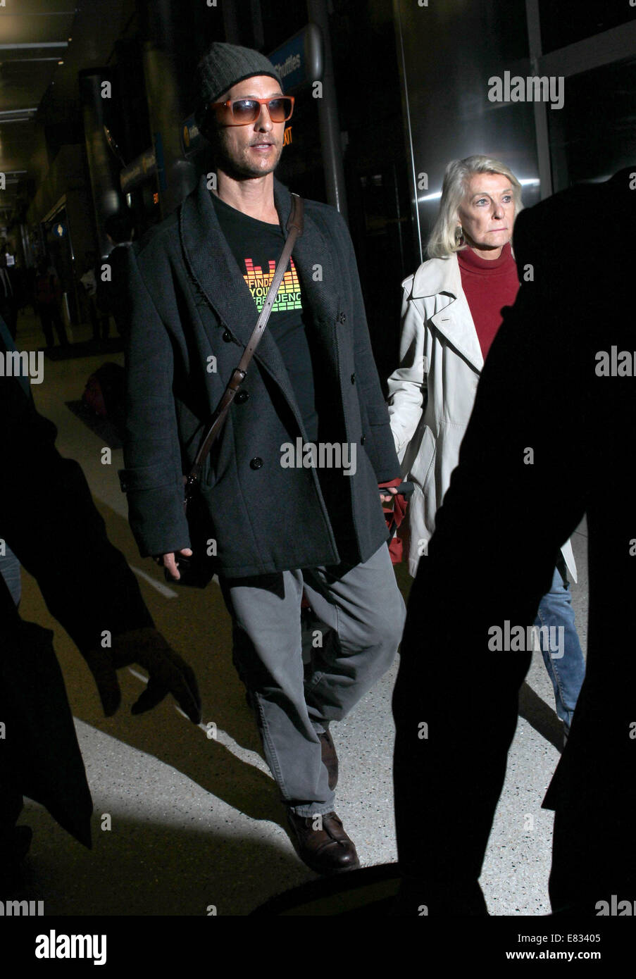 Matthew McConaughey arriving at Los Angeles International Airport (LAX ...