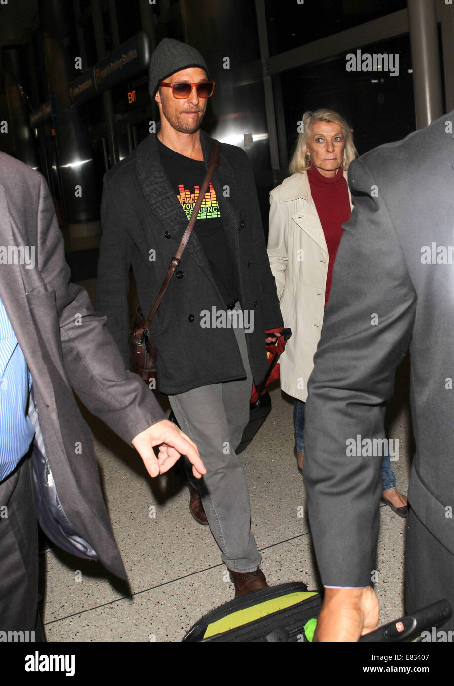 Matthew McConaughey arriving at Los Angeles International Airport (LAX ...
