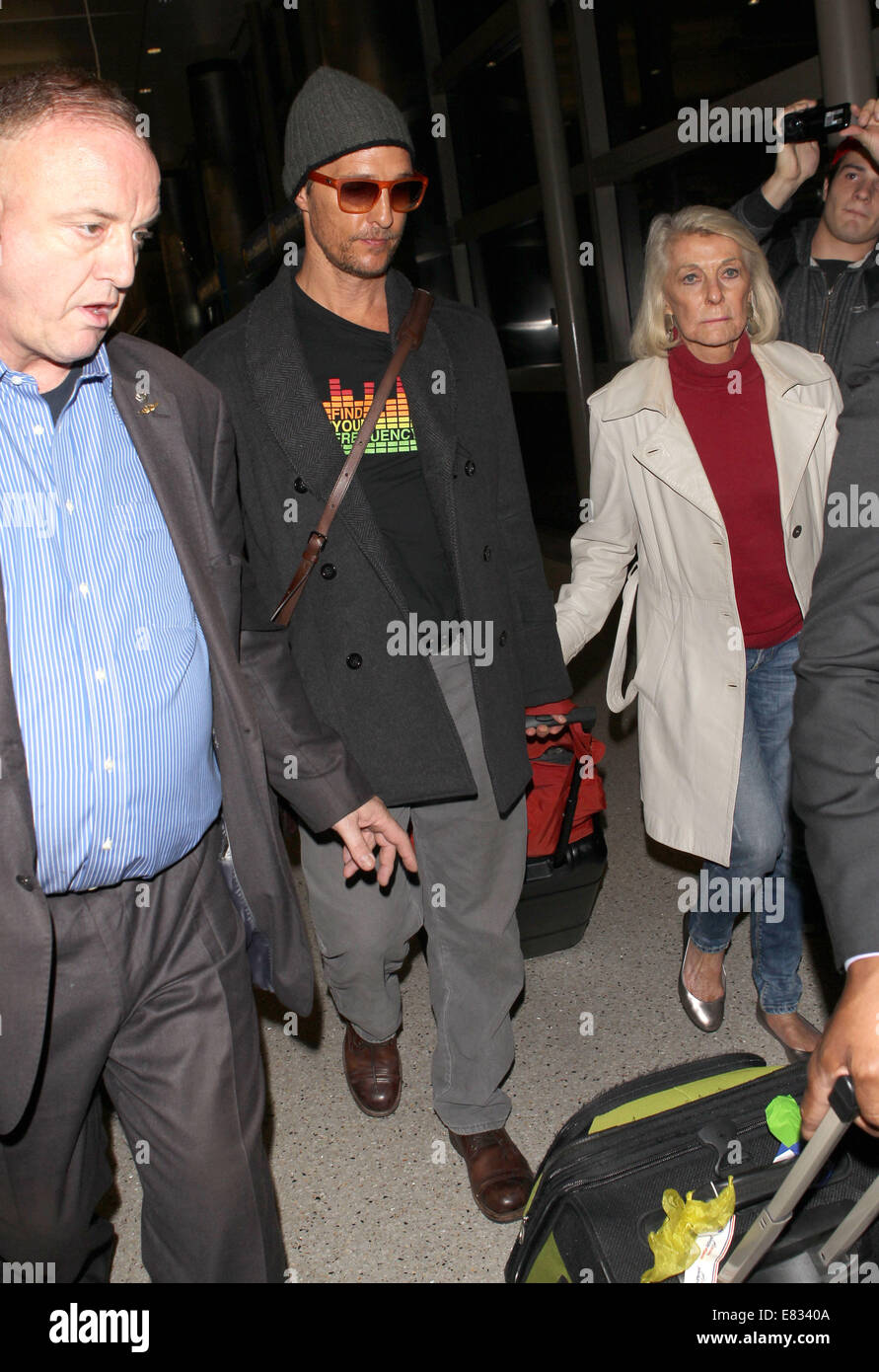 Matthew McConaughey arriving at Los Angeles International Airport (LAX ...
