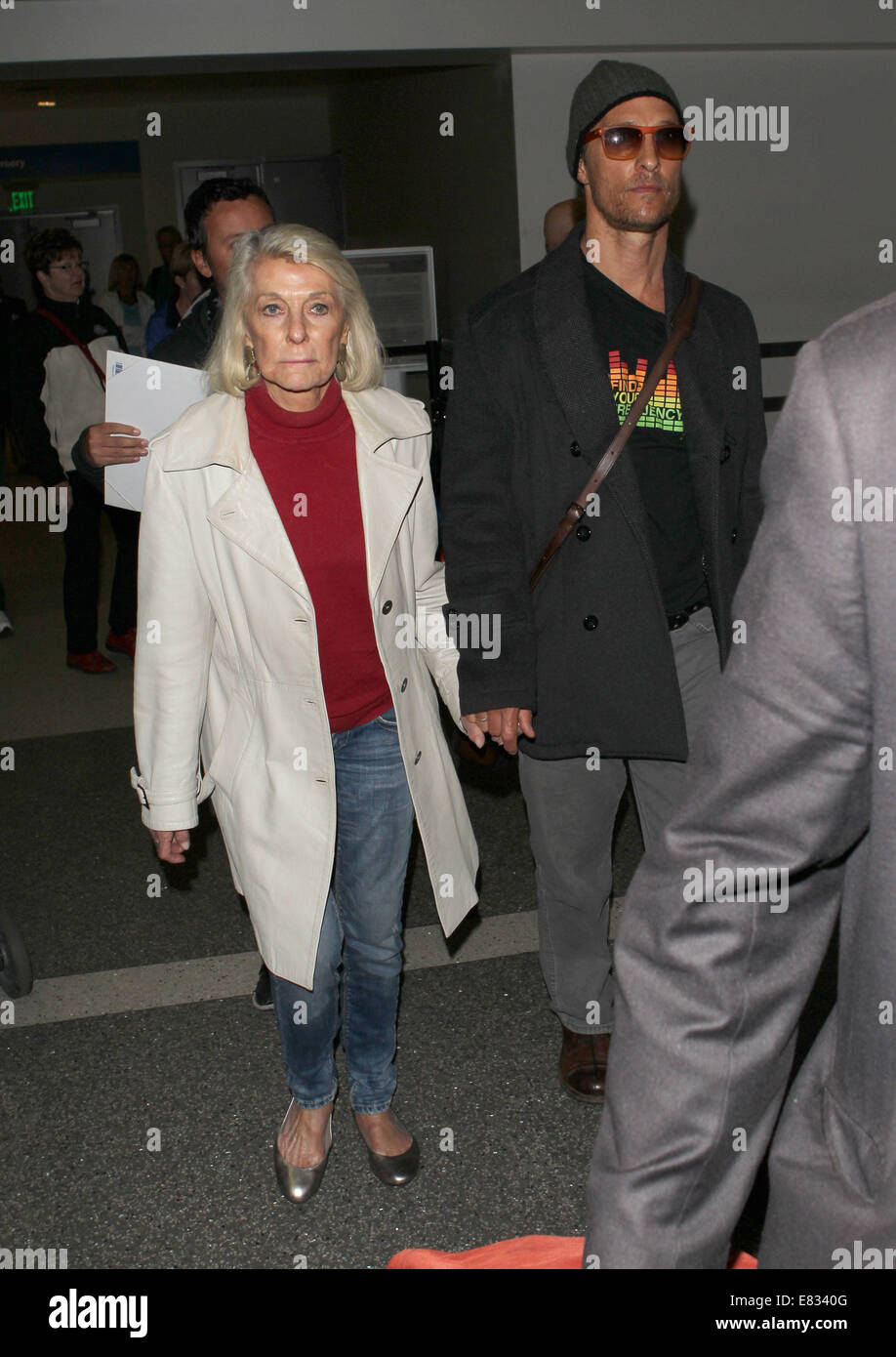 Matthew McConaughey arriving at Los Angeles International Airport (LAX ...